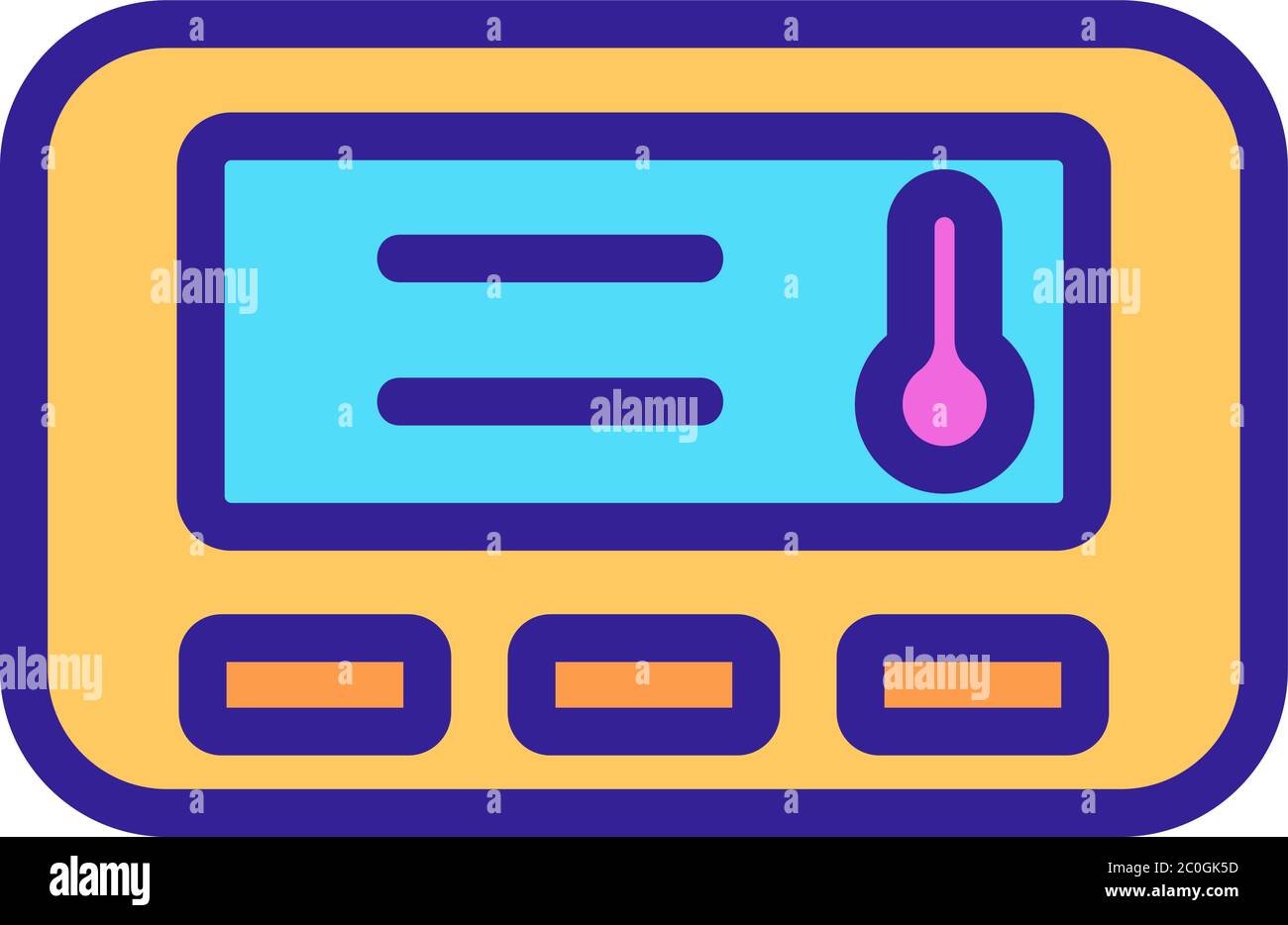 temperature remote control system icon vector outline illustration ...