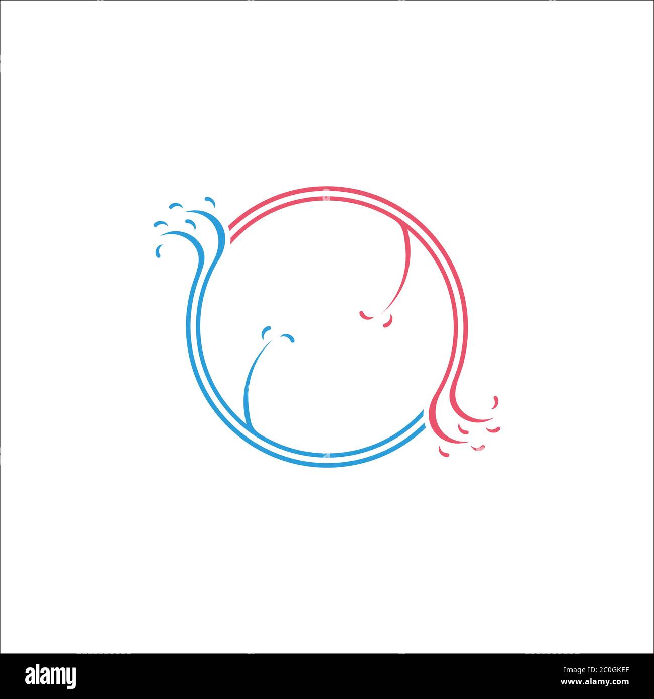 watercolors circle motion design symbol logo vector Stock Vector Image ...