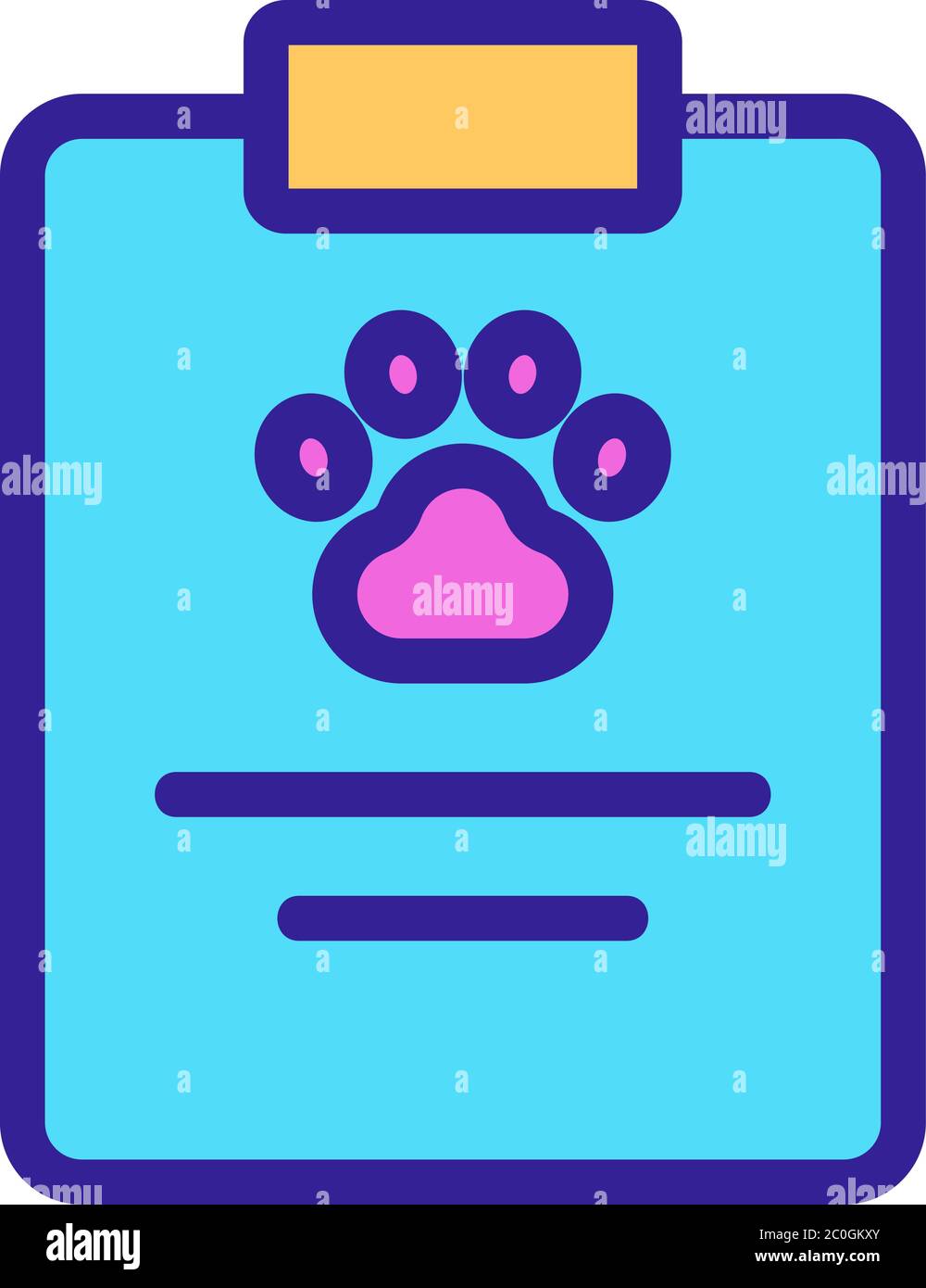 animal medical card icon vector outline illustration Stock Vector Image ...