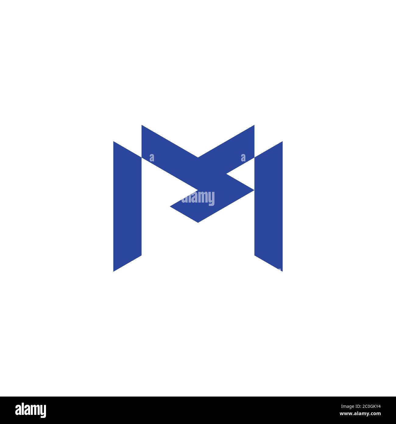 letter pm simple geometric line logo vector Stock Vector Image & Art ...