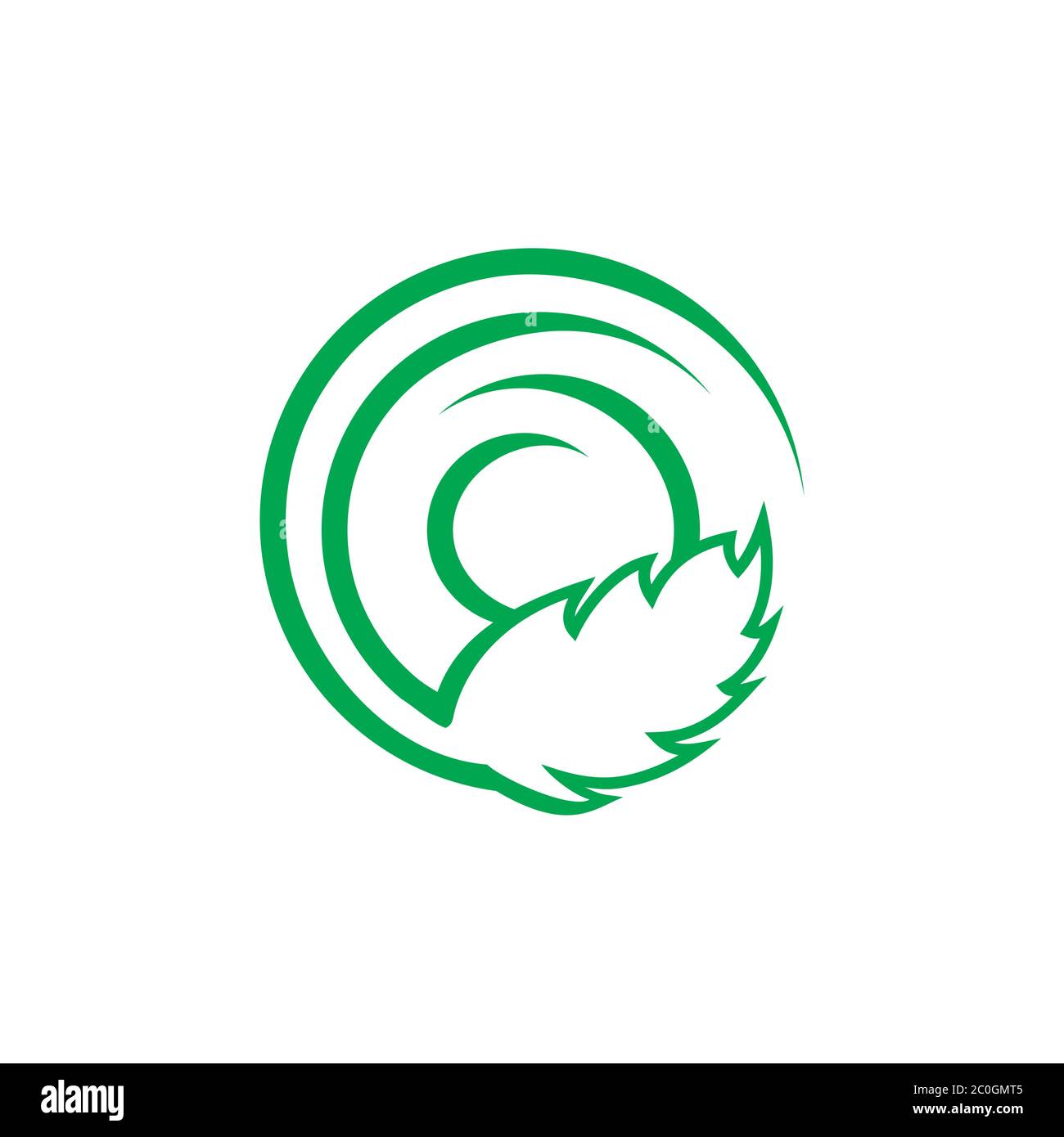 leaf circle simple geometric nature logo vector Stock Vector Image ...