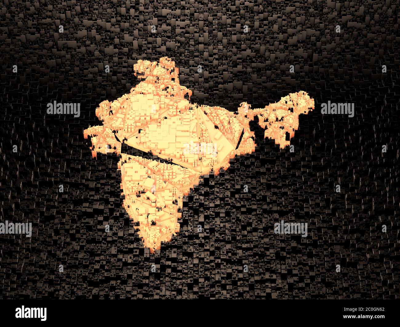 Cube Smart Data Technology, India map symbol Stock Photo - Alamy