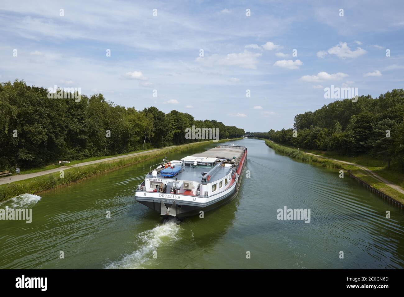 Bramsche (Germany) - Shipping traffic on the Mittelland Canal Stock ...