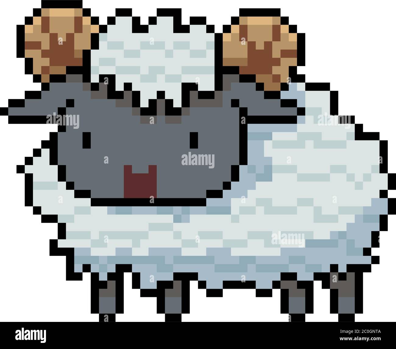 Pixel art sheep Stock Vector Images - Alamy