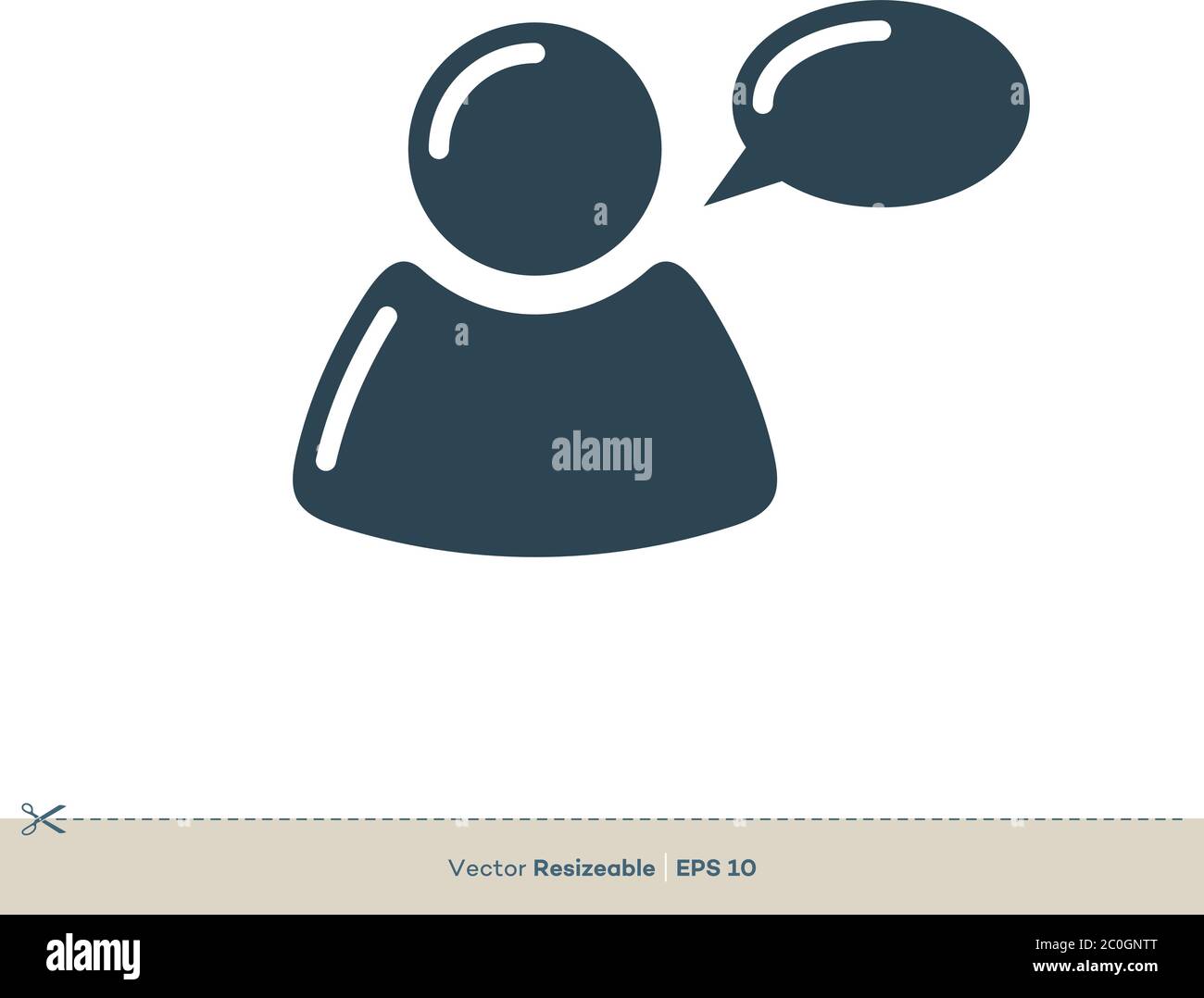 Profile Icon, Avatar Bubble Speech Vector Logo Template Illustration ...