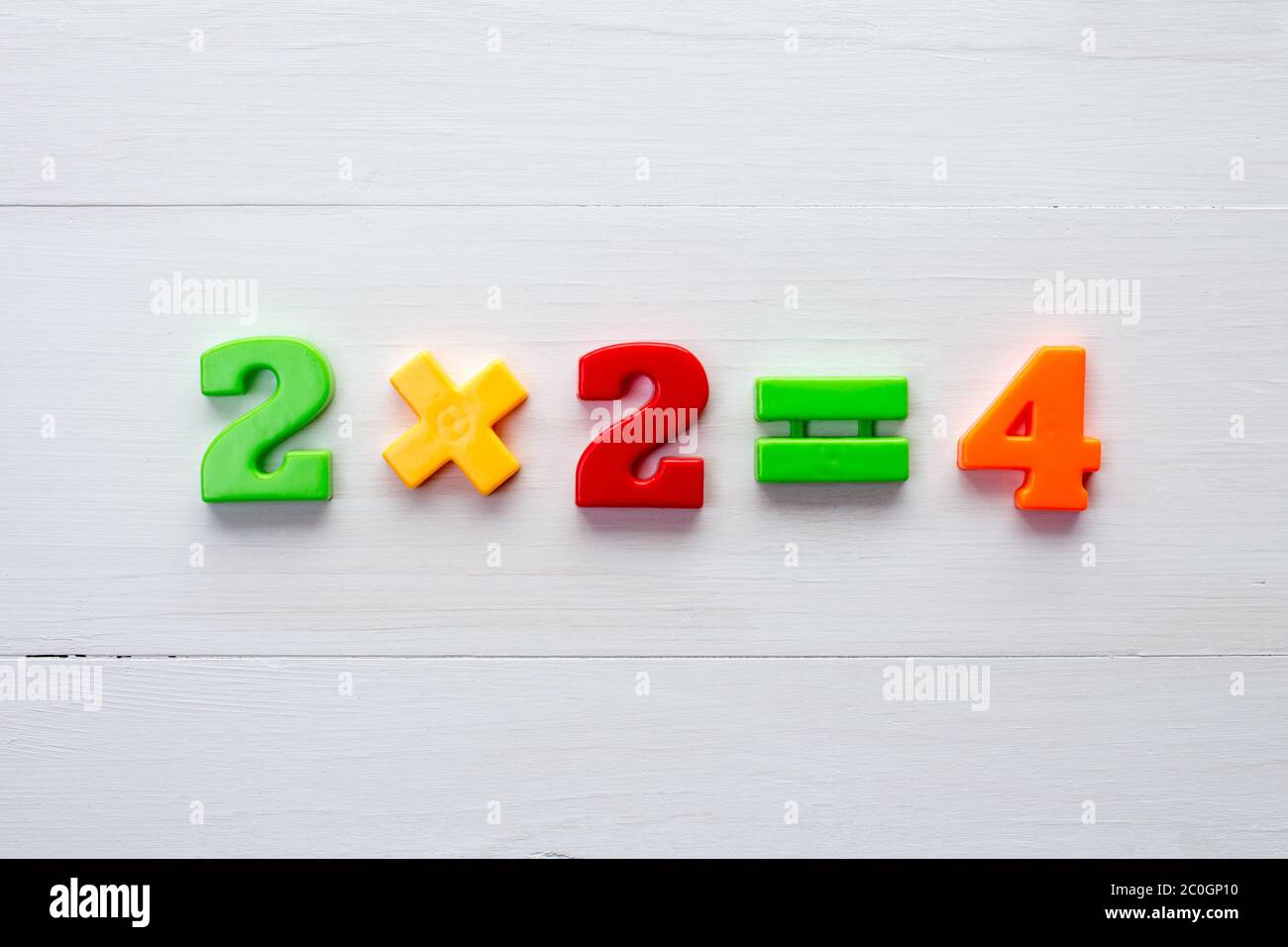 Math example with color numbers Stock Photo - Alamy