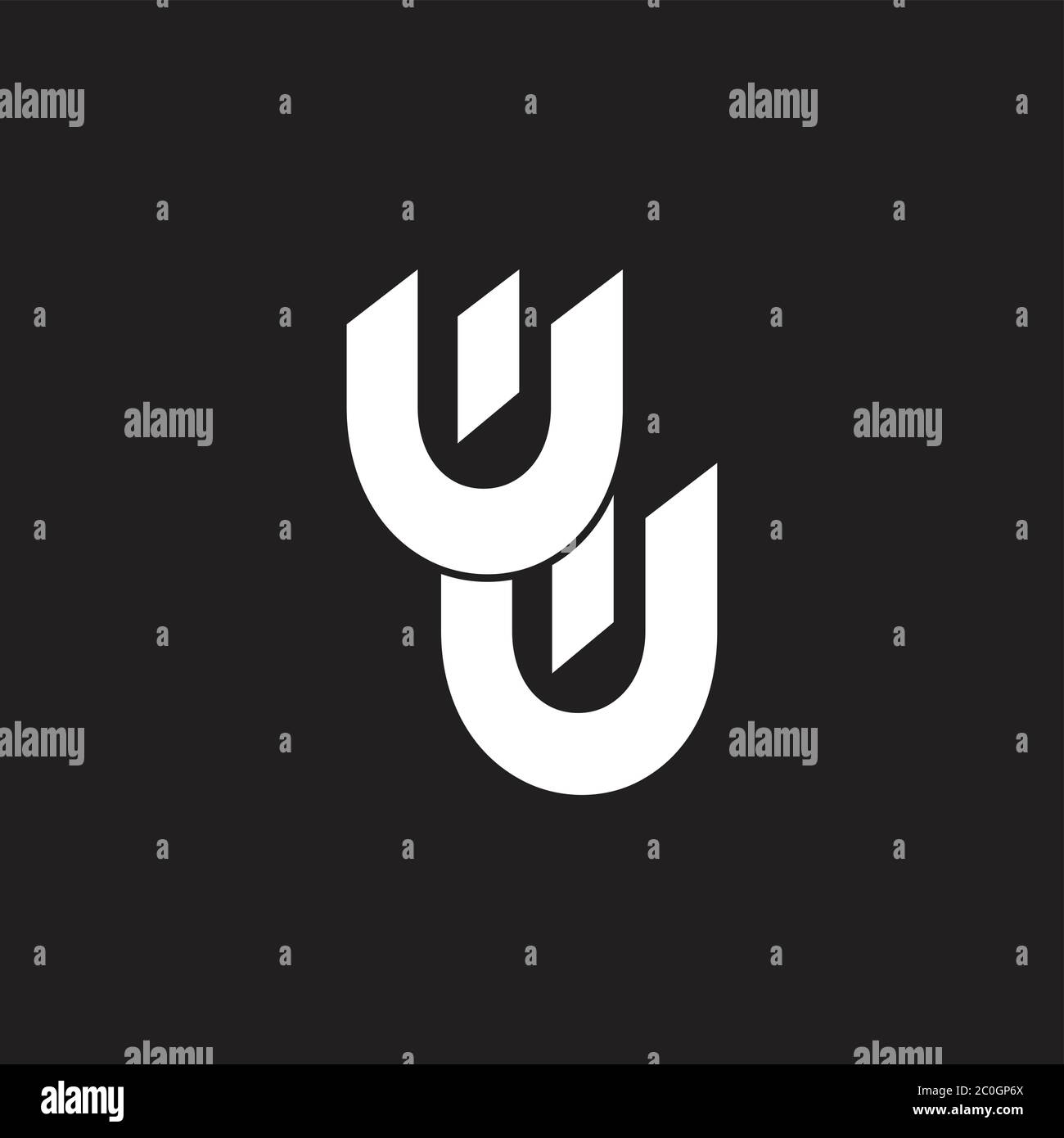 letter uu simple geometric logo vector Stock Vector Image & Art - Alamy