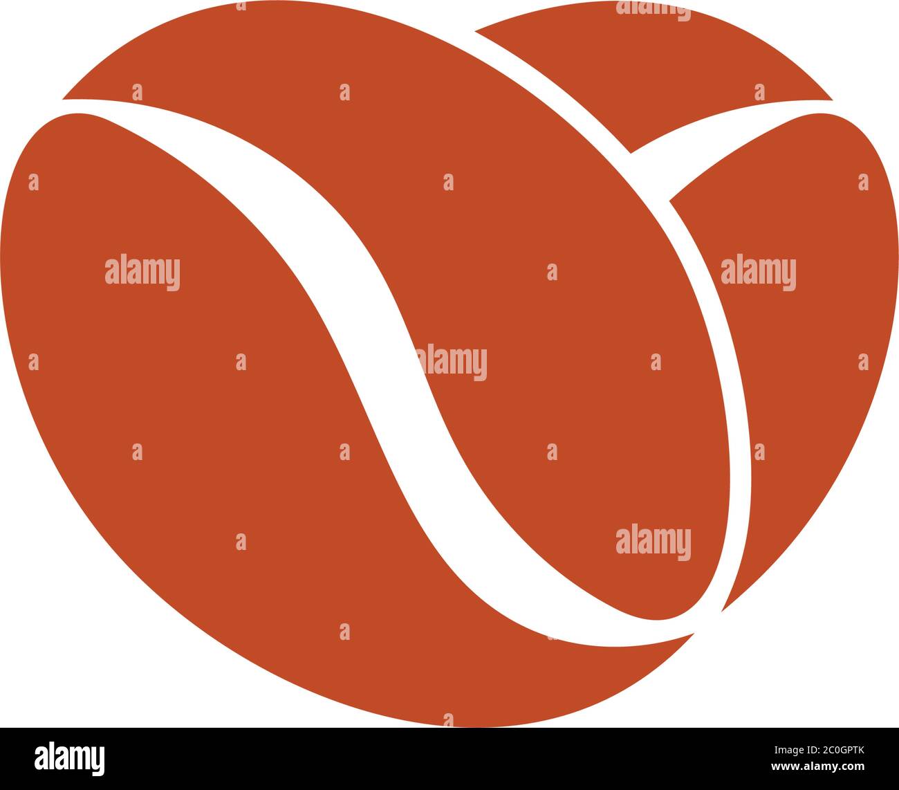 curves geometric coffee bean love shape vector Stock Vector Image & Art ...