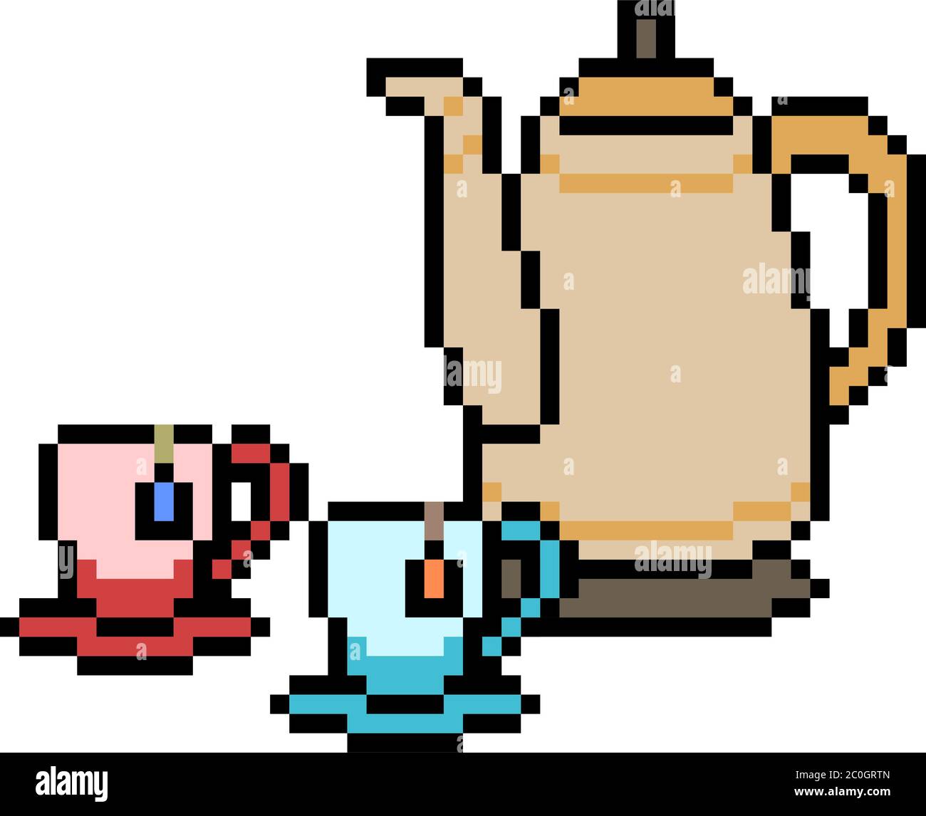 Tea set Stock Vector Images - Alamy