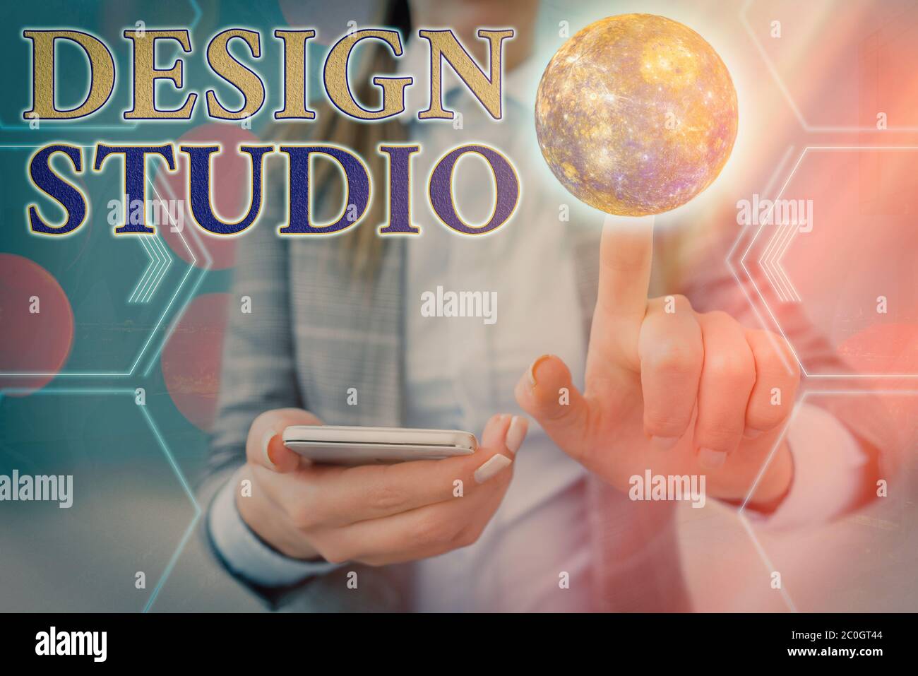 Handwriting text Design Studio. Conceptual photo work environment ...