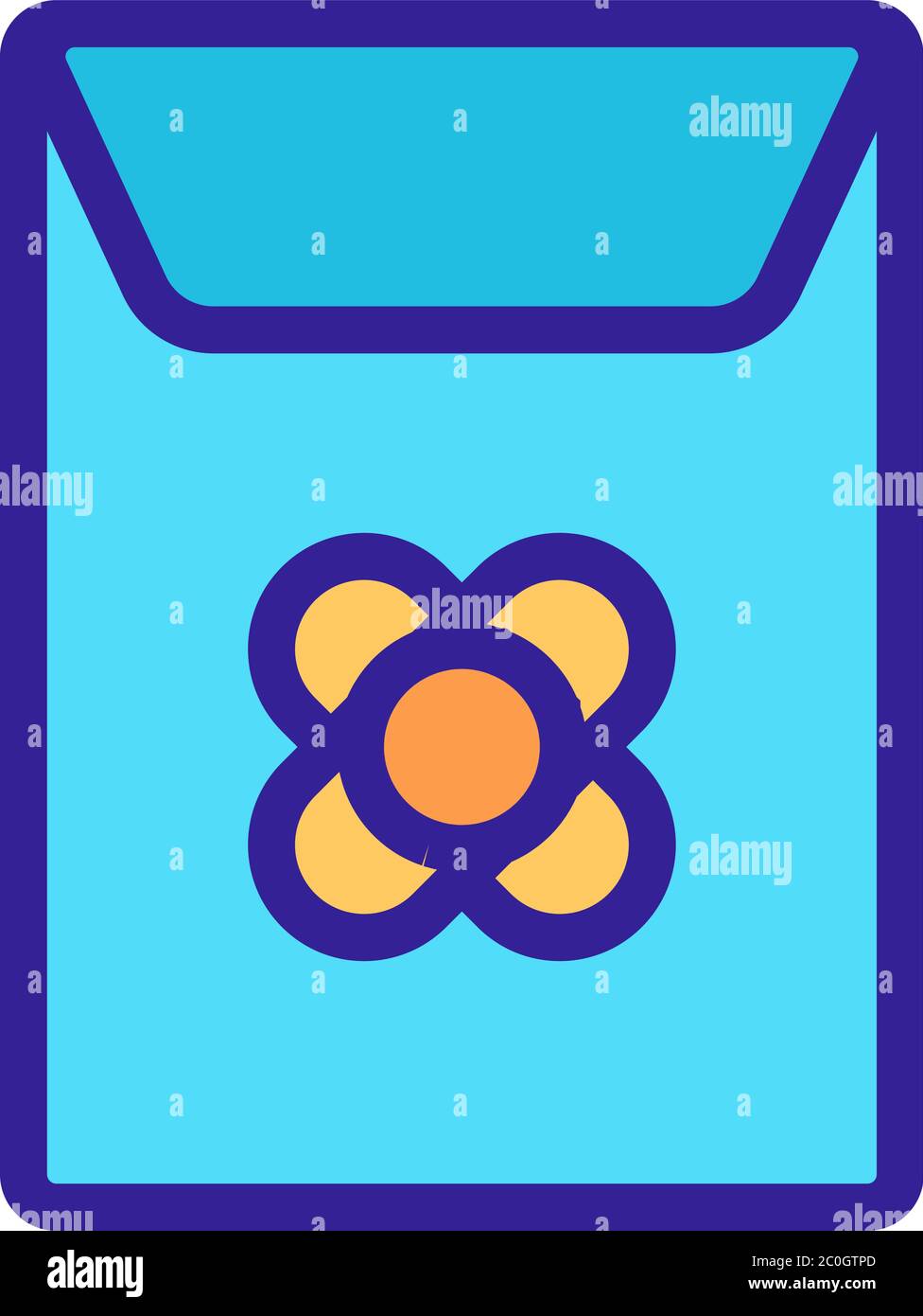 canola seeds in paper package icon vector outline illustration Stock ...