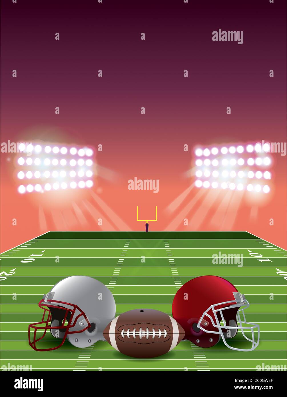 American football field sunset hi-res stock photography and images - Alamy