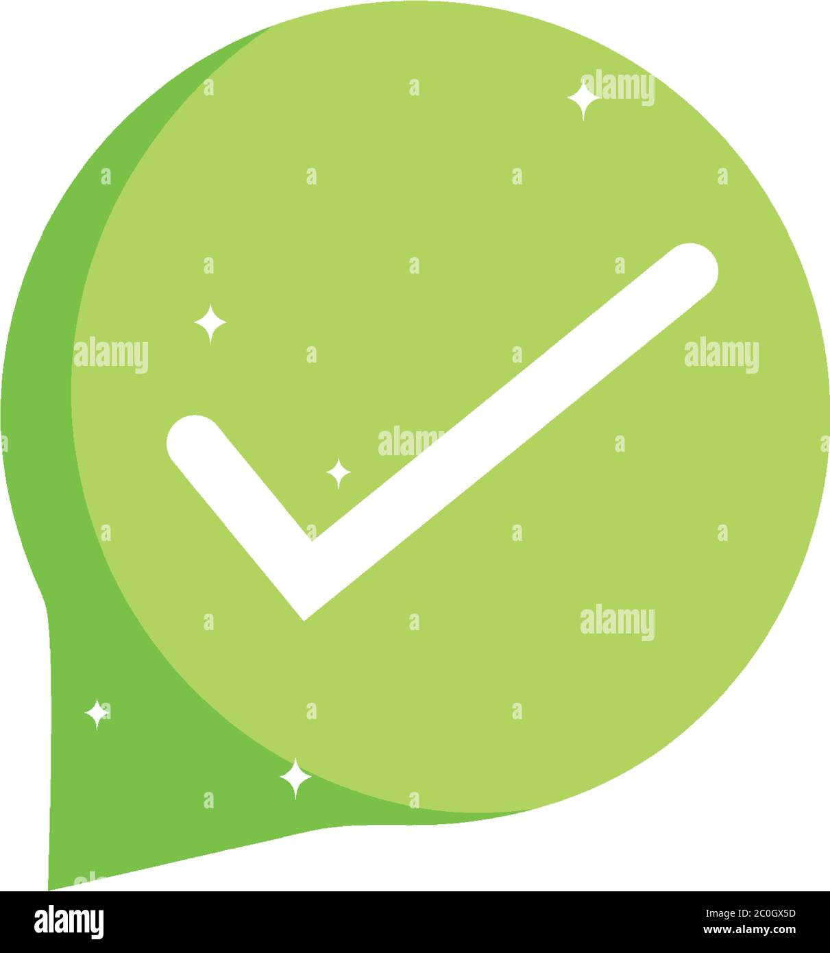 check mark approval bubble isolated icon design white background vector ...