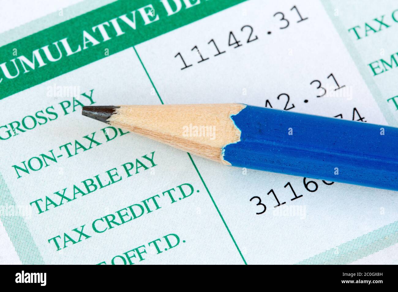 Salary slip of paper hi-res stock photography and images - Alamy