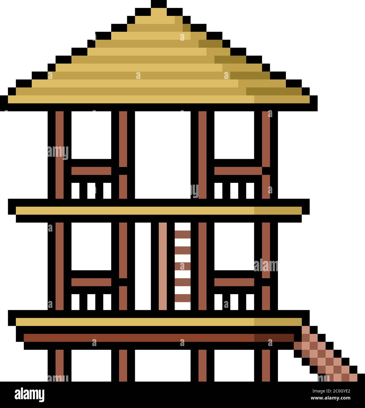 Pixel tower Stock Vector Images - Alamy