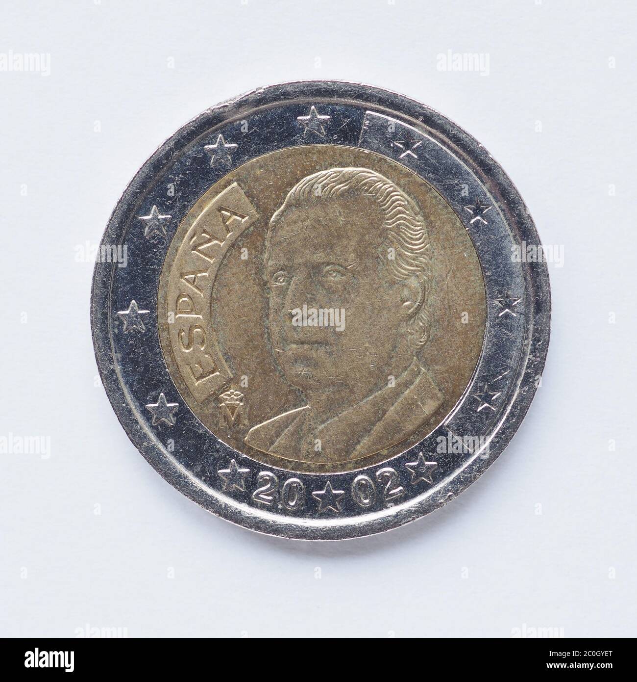 Spanish 2 Euro coin Stock Photo - Alamy