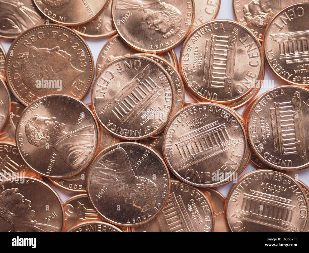 Dollar coins background Stock Photo - Alamy