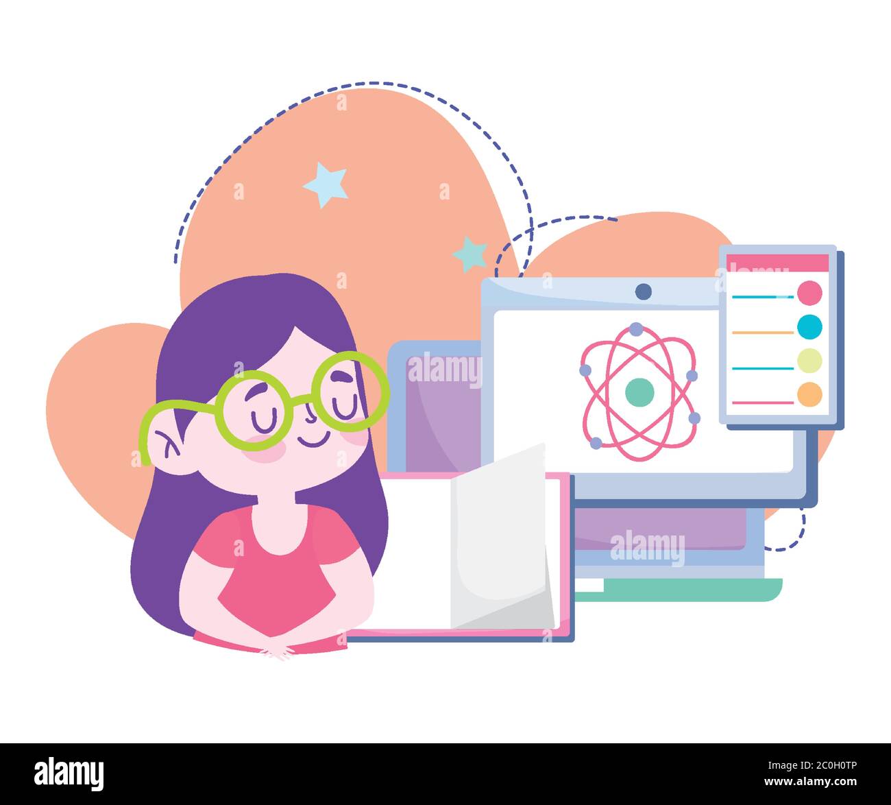 Female college student computer science Stock Vector Images - Alamy