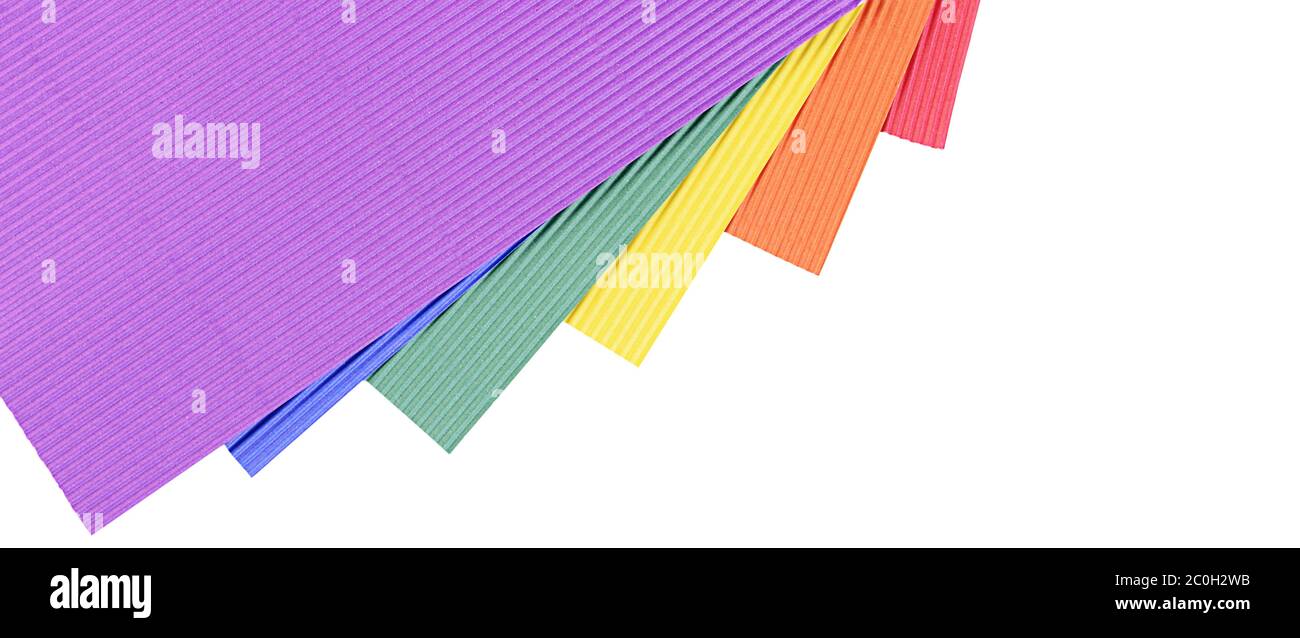 Set of a color crepe paper close up Stock Photo - Alamy