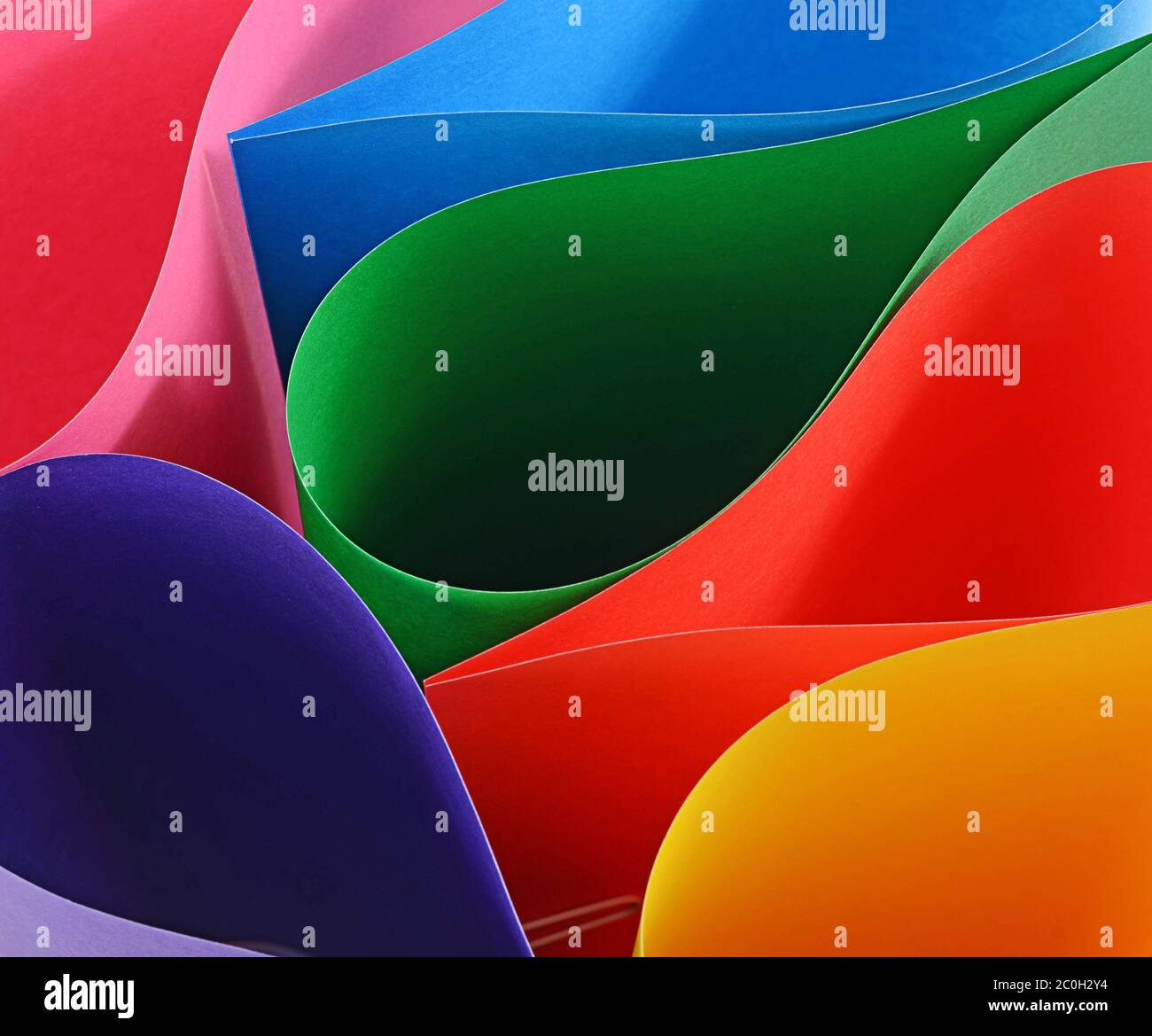 Set of a color paper close up Stock Photo - Alamy