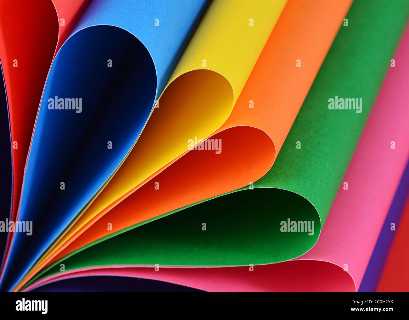 Set of a color paper close up Stock Photo - Alamy
