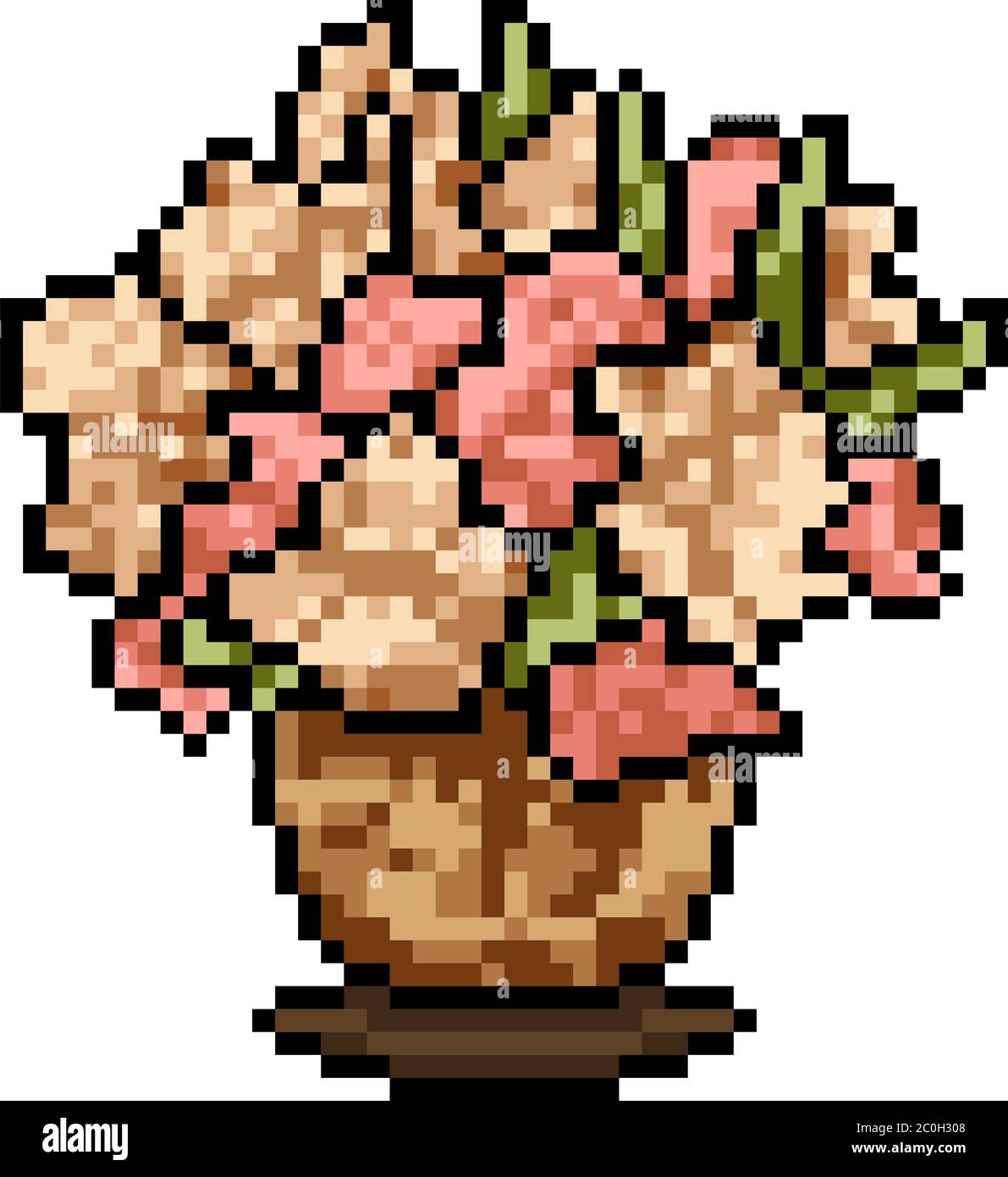 Artificial flower pot Stock Vector Images - Alamy