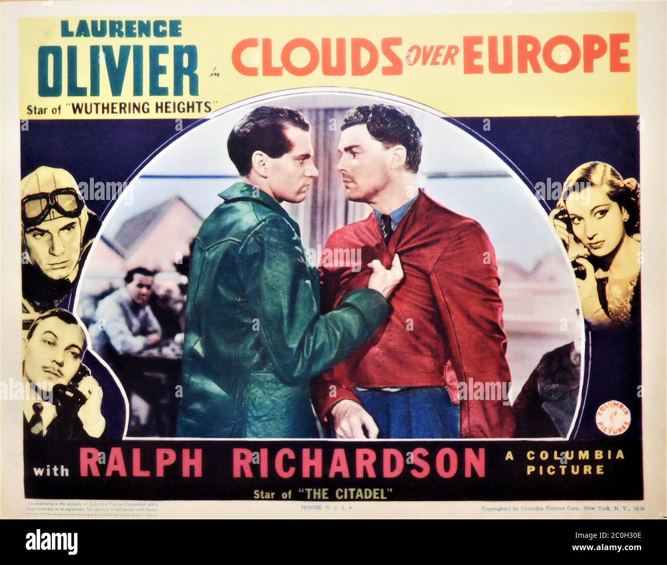 LAURENCE OLIVIER RALPH RICHARDSON and VALERIE HOBSON in Q PLANES aka ...