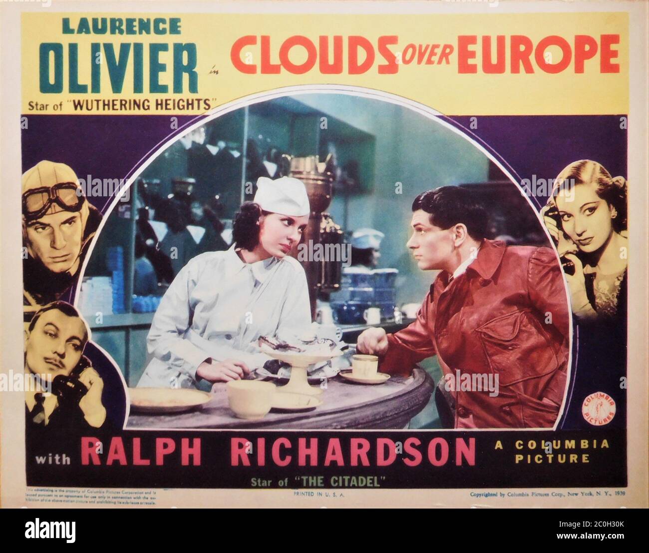 LAURENCE OLIVIER RALPH RICHARDSON and VALERIE HOBSON in Q PLANES aka ...