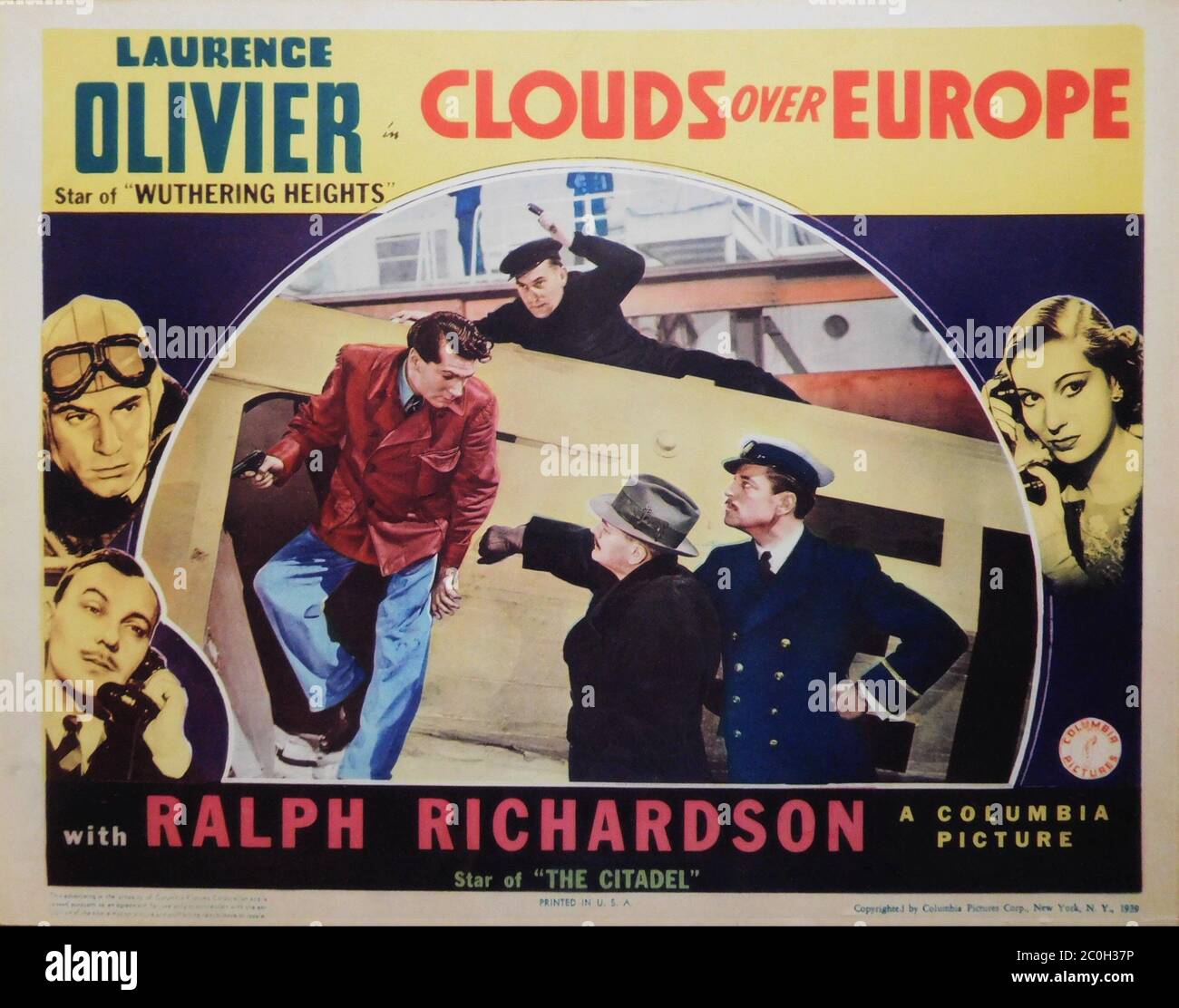 LAURENCE OLIVIER RALPH RICHARDSON and VALERIE HOBSON in Q PLANES aka ...