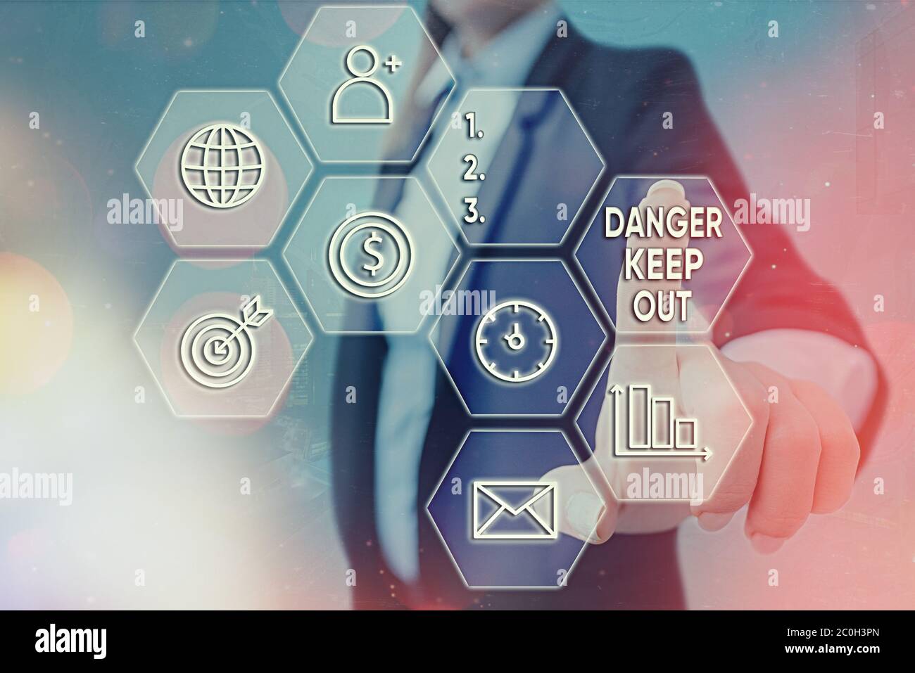 Text Sign Showing Danger Keep Out Business Photo Text Warning Restriction Forbidden Keep Away