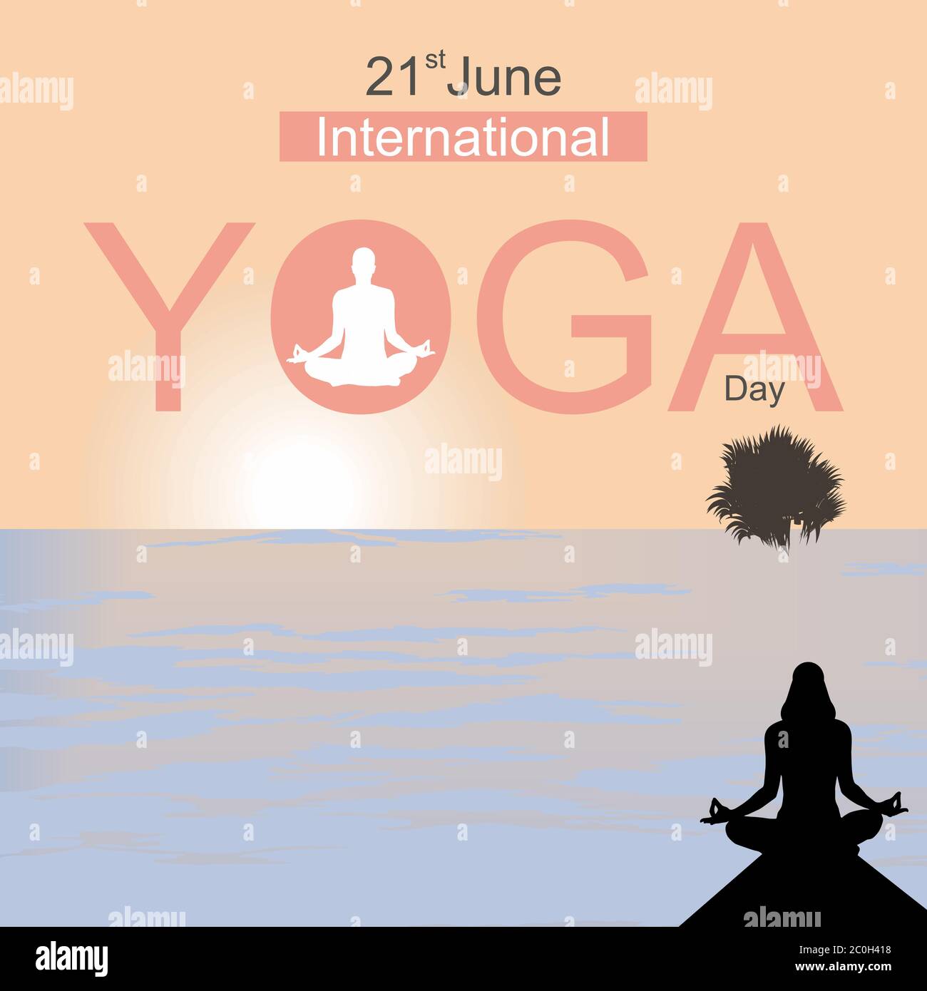 21 June International Yoga Day, Body Posture, Human Silhouette, Vector ...