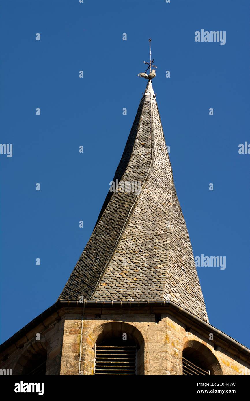 Church steeple twisted of Saint-Come-d'Olt, labeled one of The Most ...