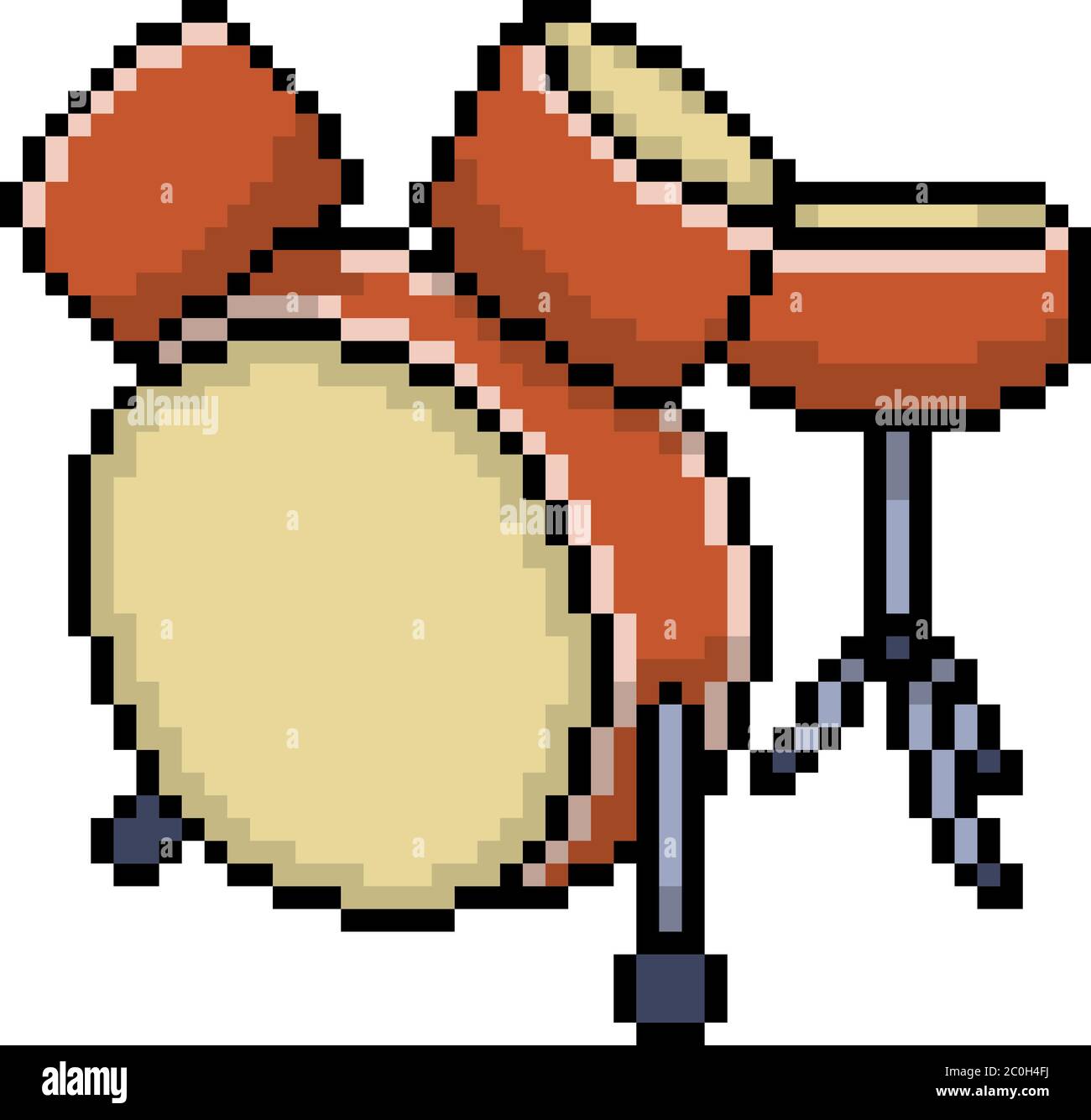 Pixel drum vector vectors hi-res stock photography and images - Alamy