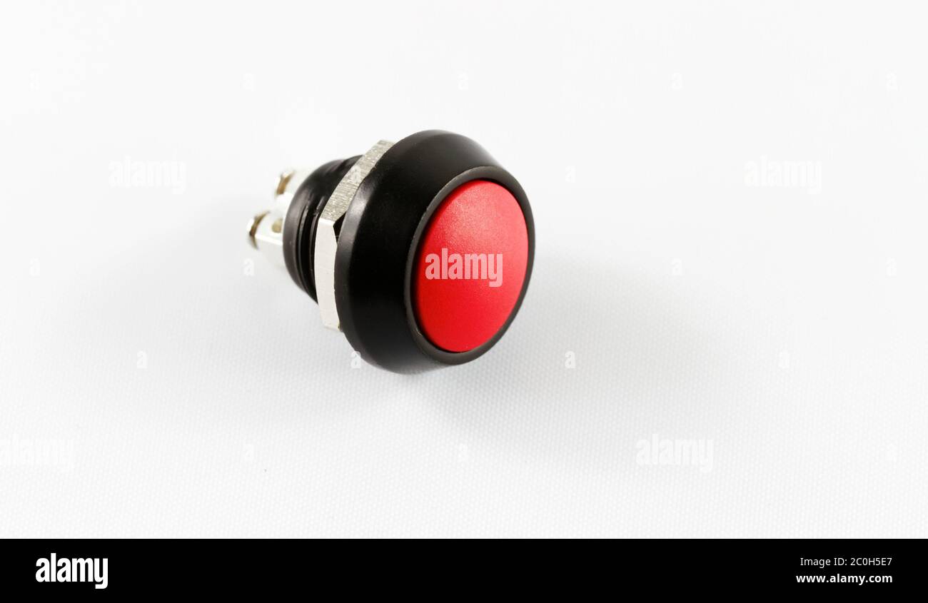 Photo of rocker switch isolated on white background Stock Photo - Alamy