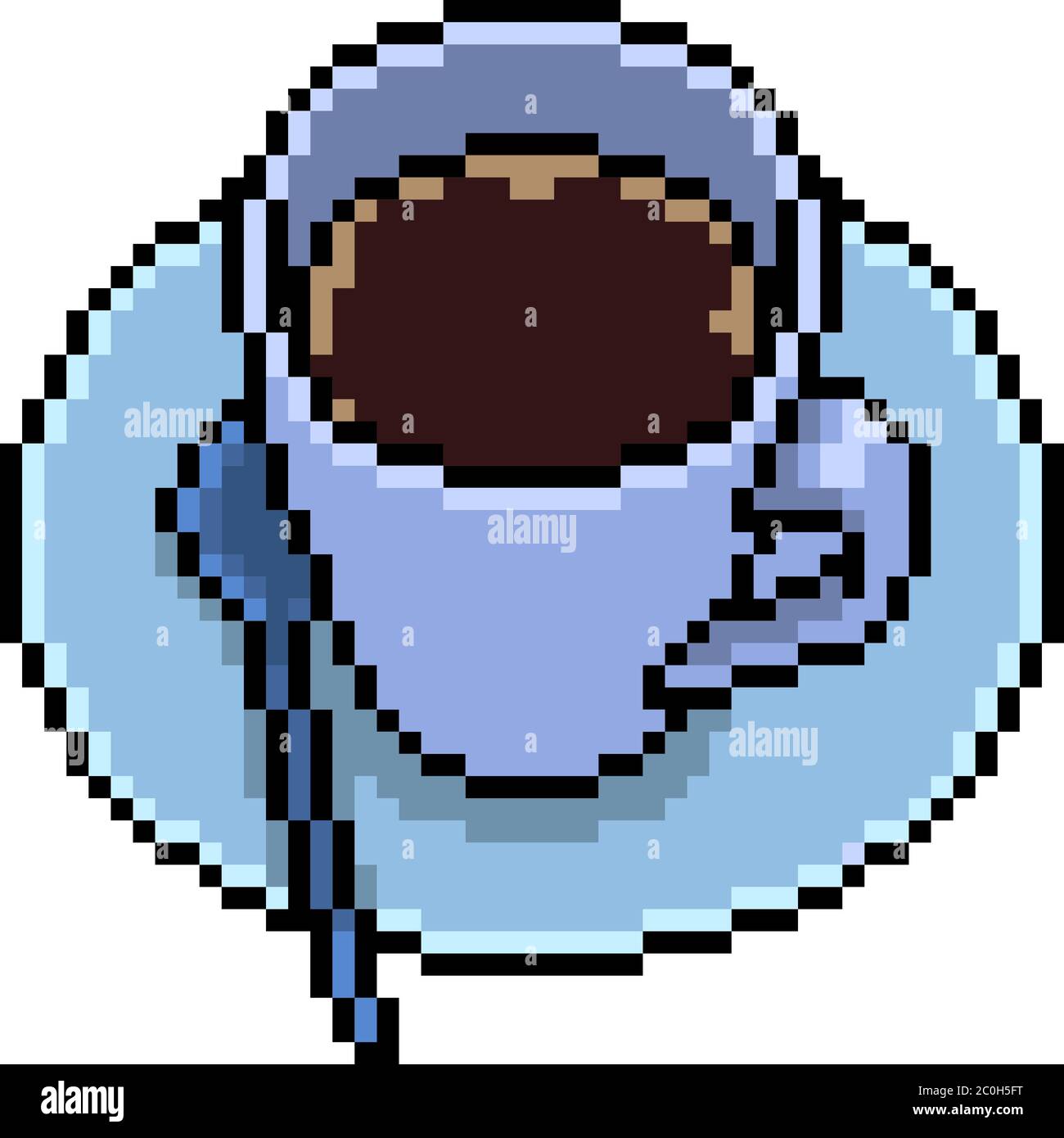 vector pixel art coffee isolated cartoon Stock Vector Image & Art - Alamy