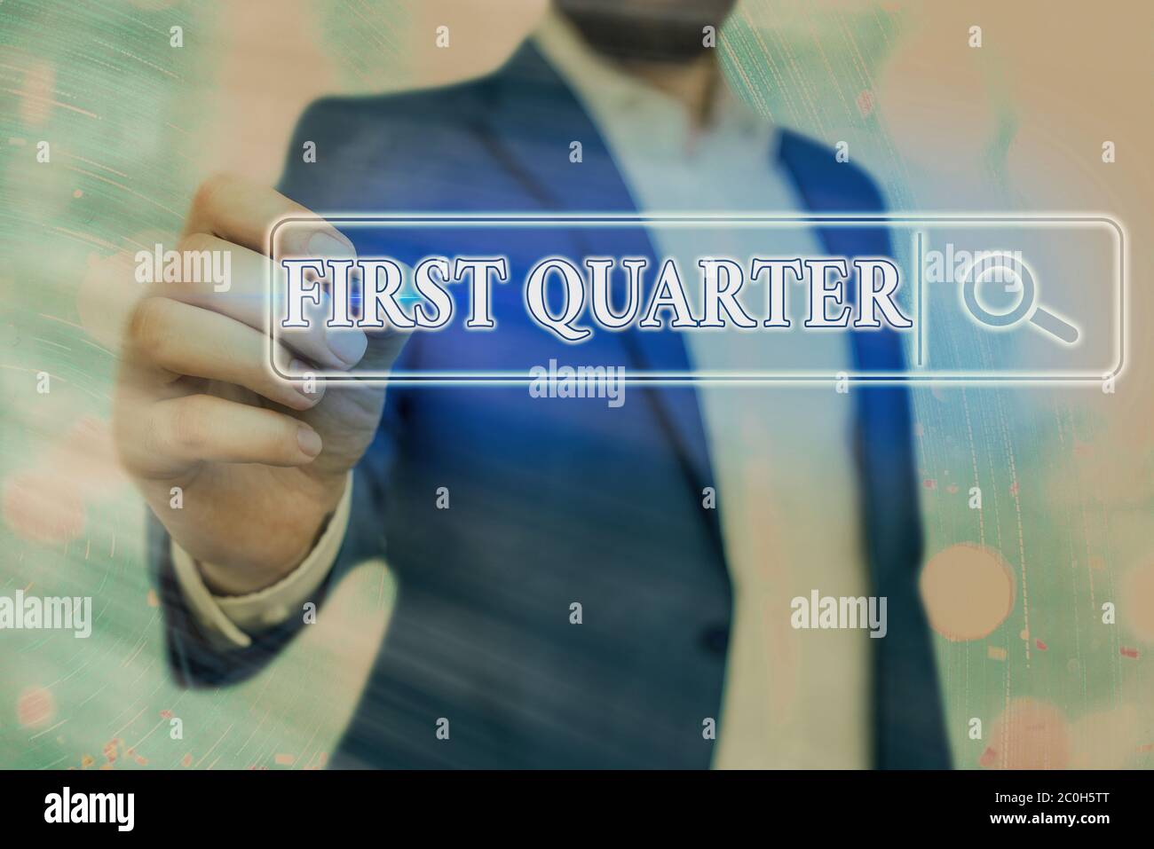 Word writing text First Quarter. Business photo showcasing one of the ...