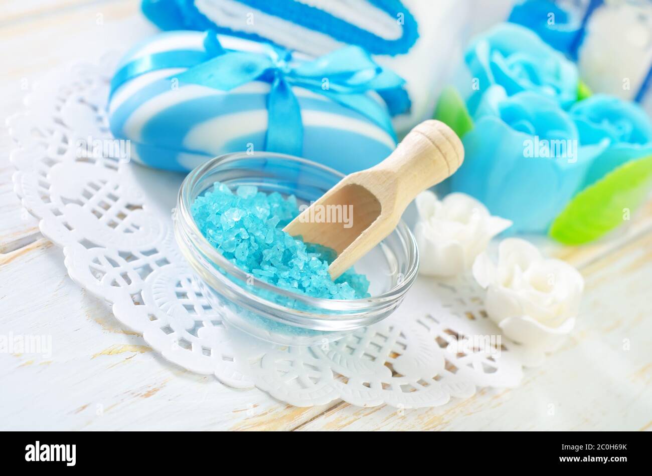 sea salt and oil Stock Photo - Alamy
