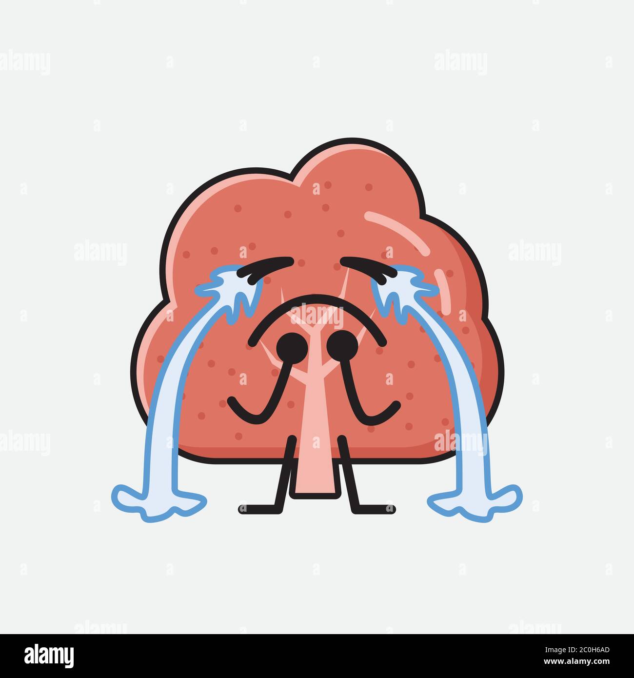 An illustration of Cute Red Tree Mascot Vector Character in Flat Design ...