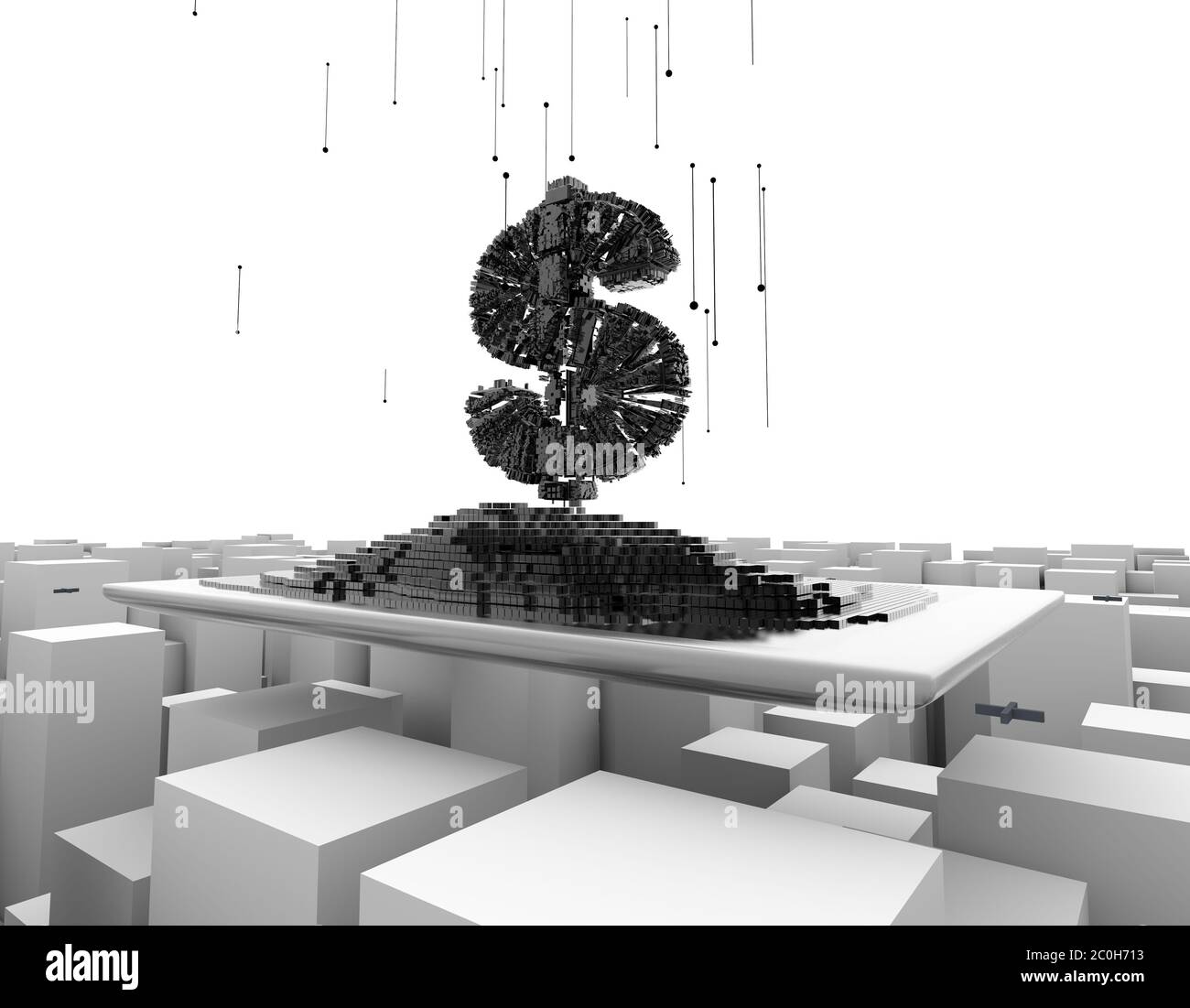 Computer data, electronic technology, dollars Stock Photo - Alamy