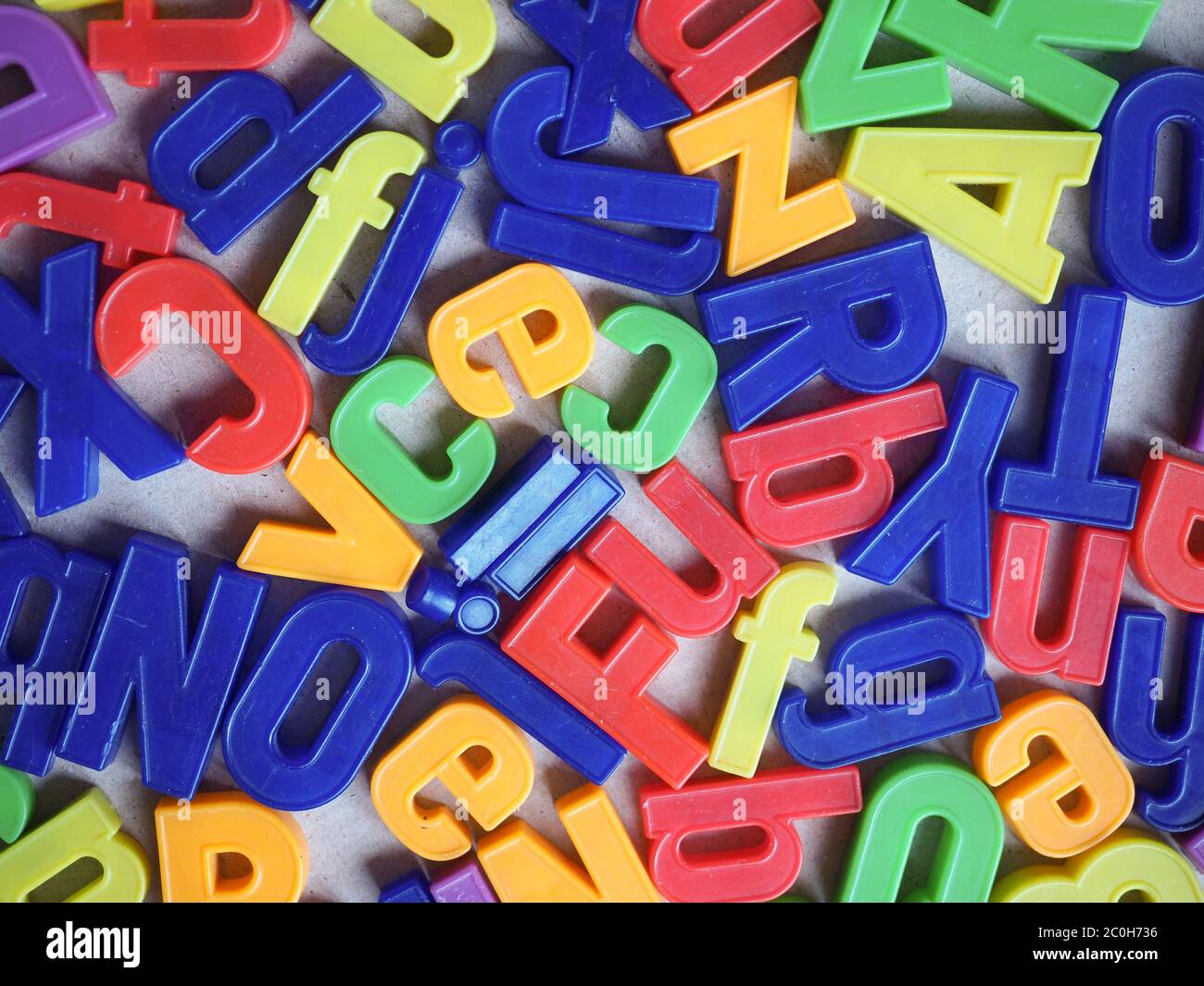 magnetic letters of the British alphabet in random position Stock Photo ...