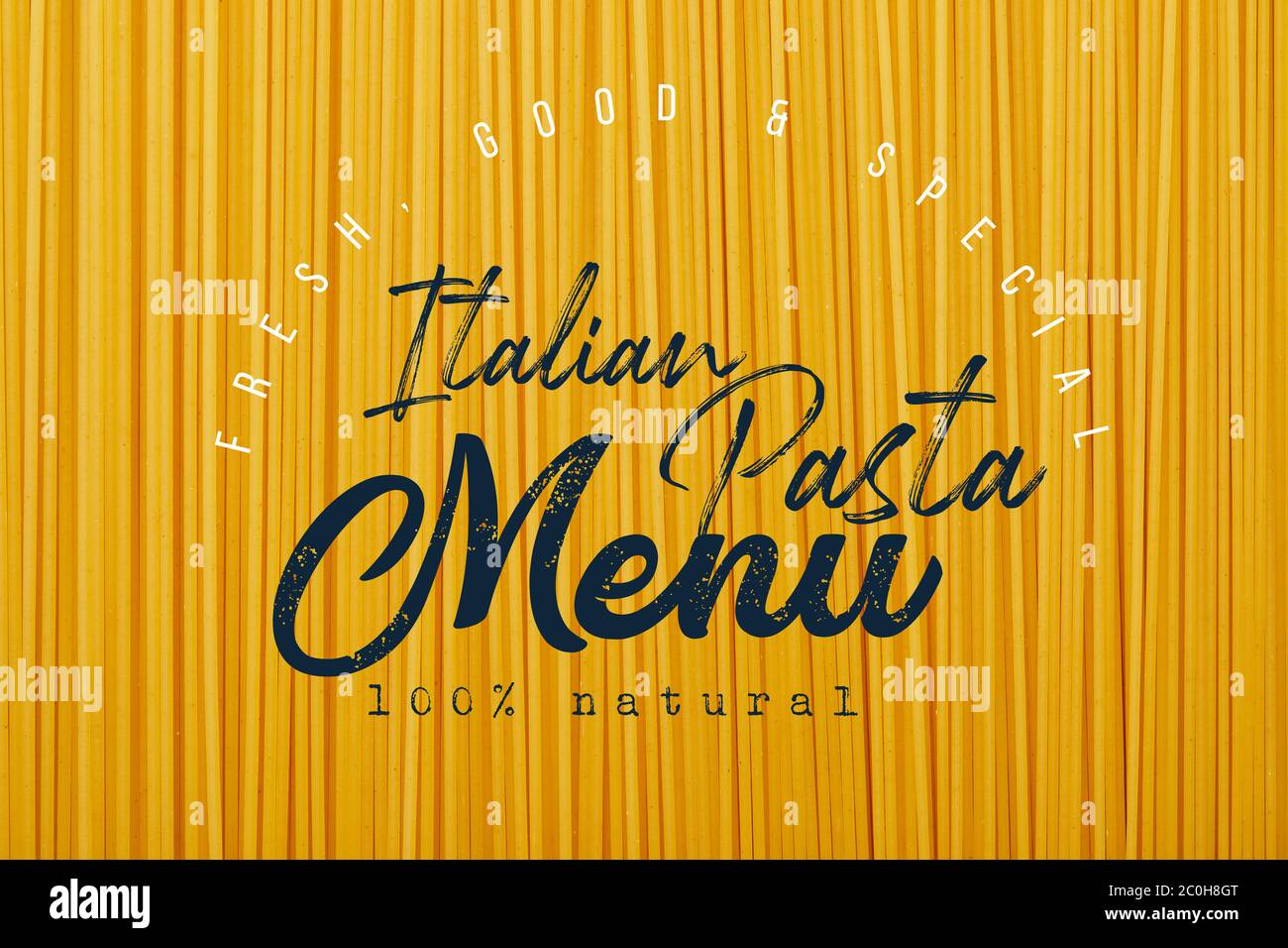 top view of raw spaghetti seamless background pattern with italian ...