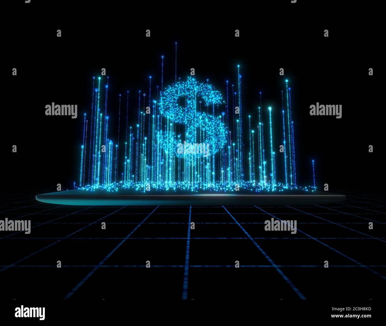 Computer data, electronic technology, dollars Stock Photo - Alamy