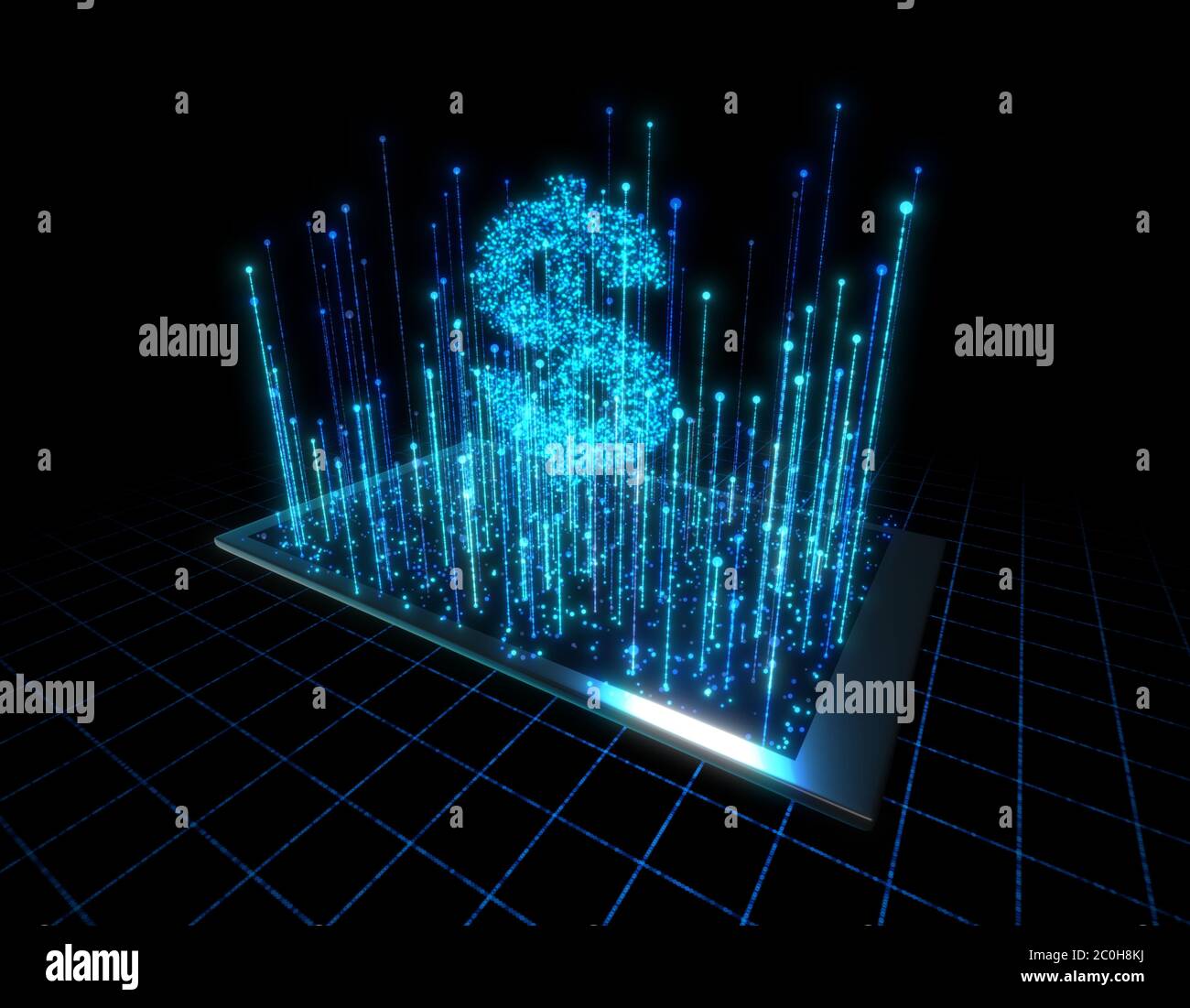 Computer data, electronic technology, dollars Stock Photo - Alamy