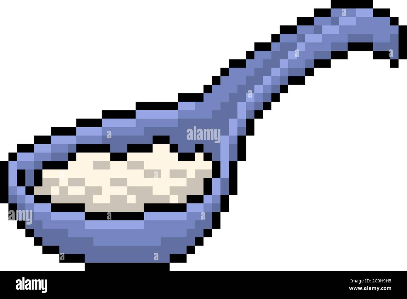 Pixel Spoon Fork Spoon Pixel Art Stock Vector (Royalty Free)