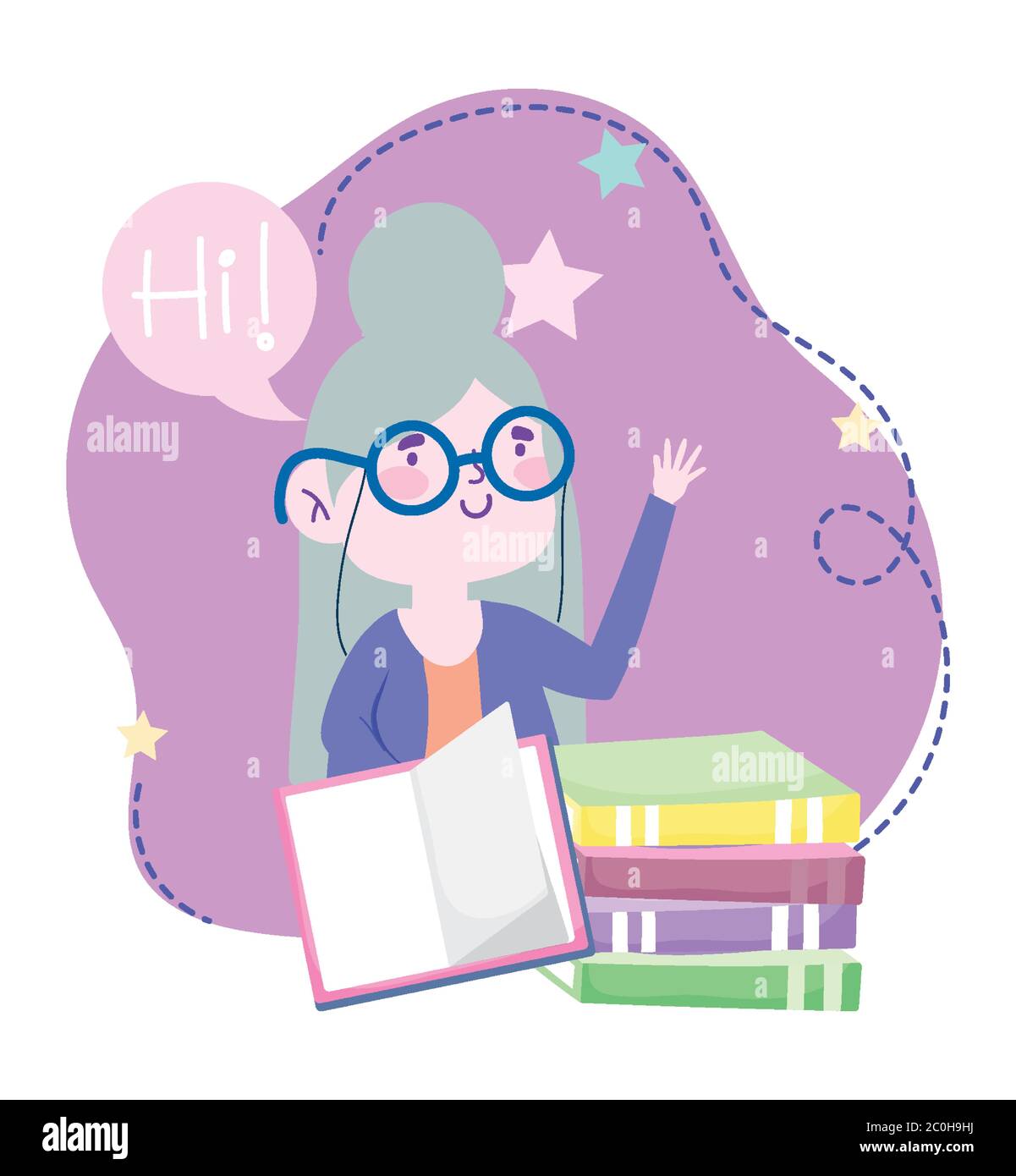 online education, teacher stack of books class, website and mobile ... online education, teacher stack of books class, website and mobile ...