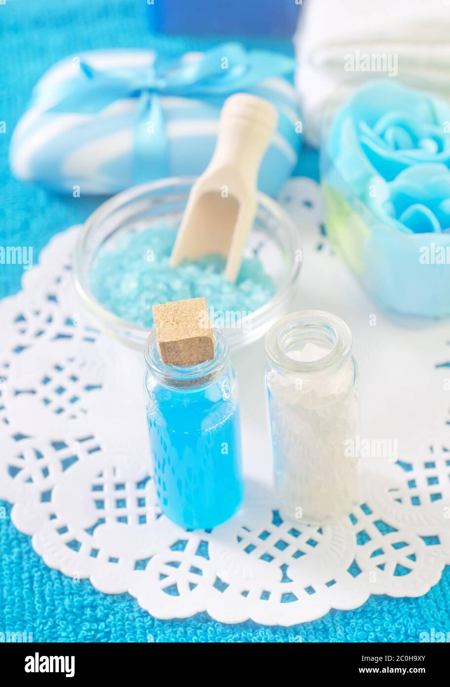 sea salt and oil Stock Photo - Alamy