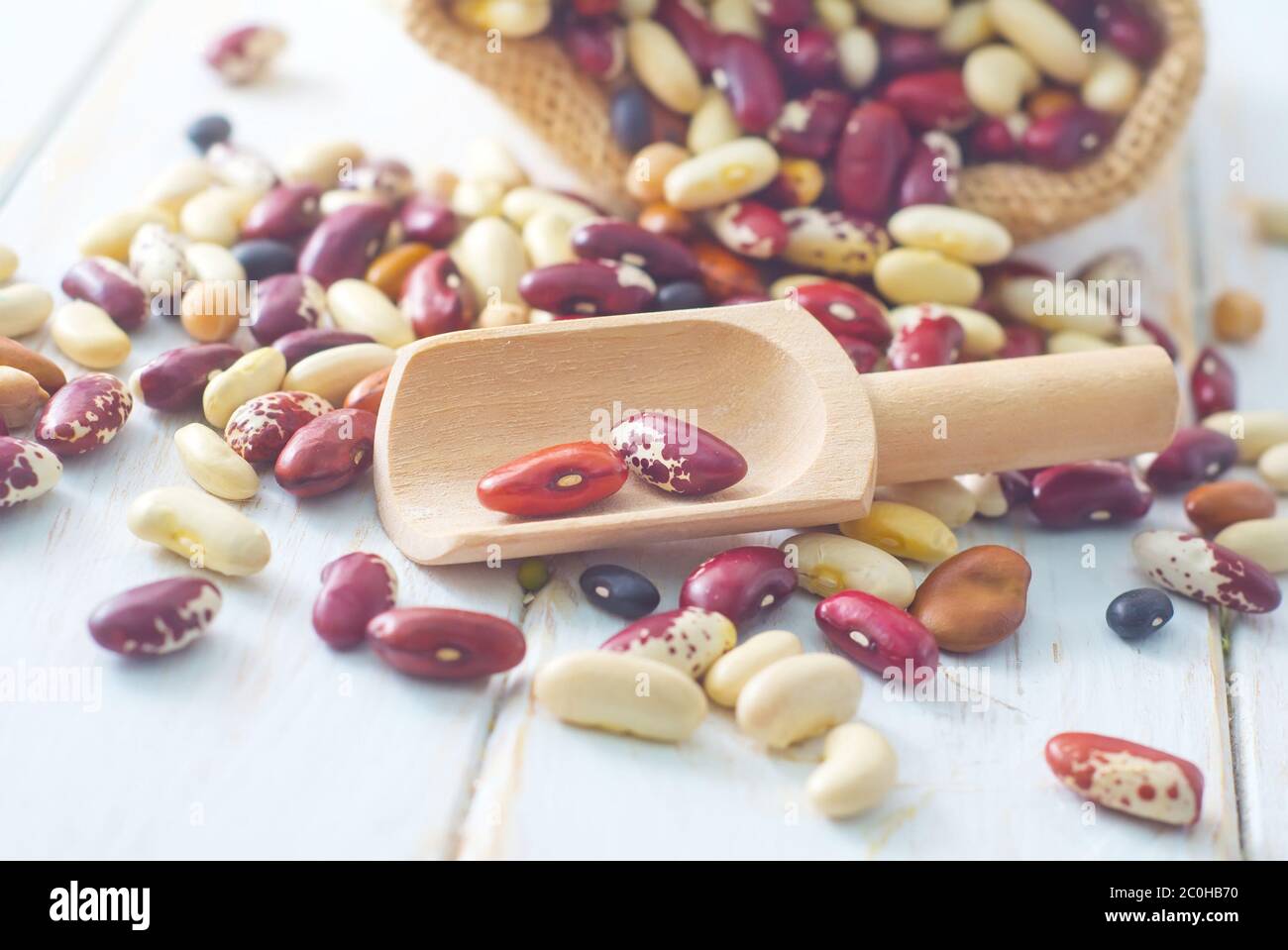 Raw color beans Stock Photo - Alamy