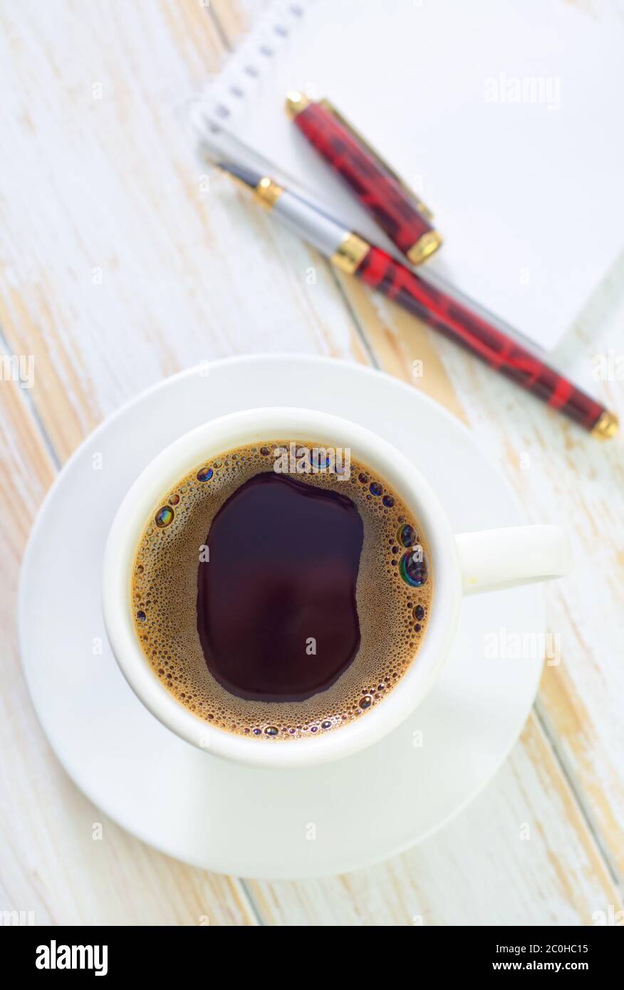 coffee and note Stock Photo - Alamy