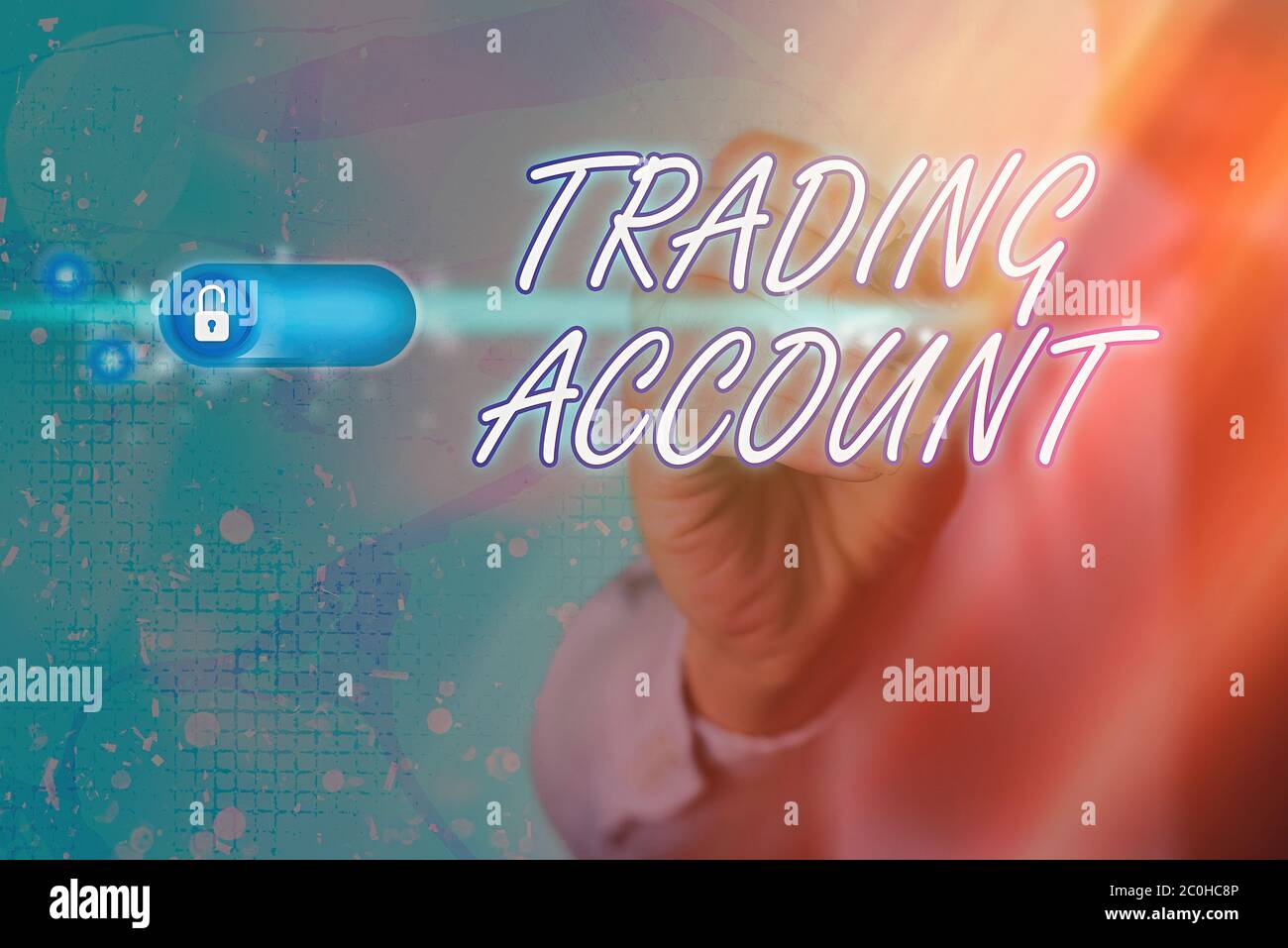 Writing note showing Trading Account. Business concept for allows the ...