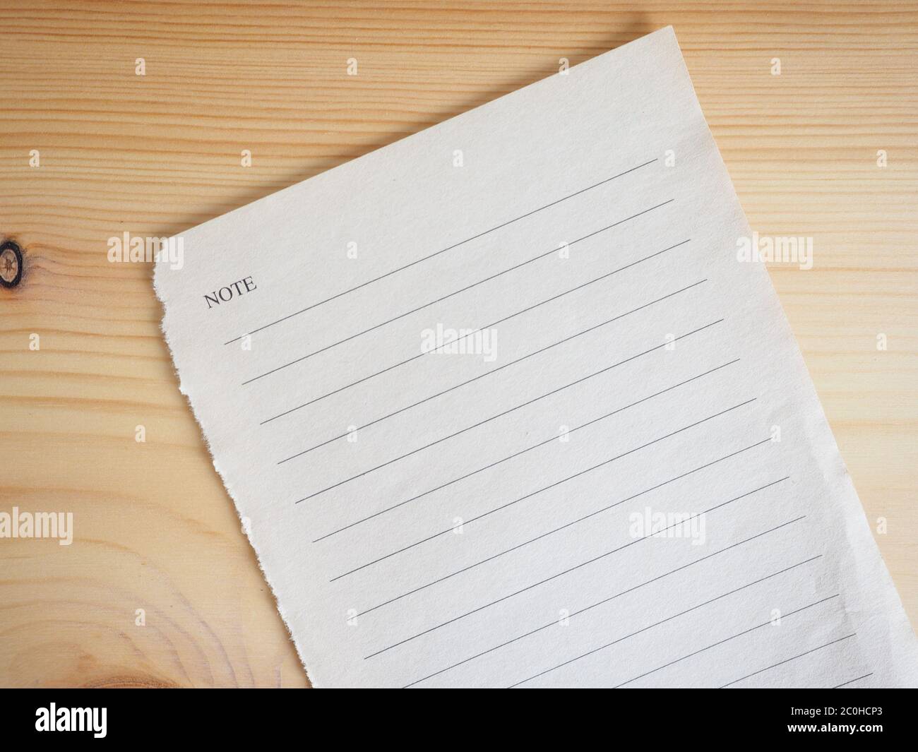 Blank note book page Stock Photo - Alamy